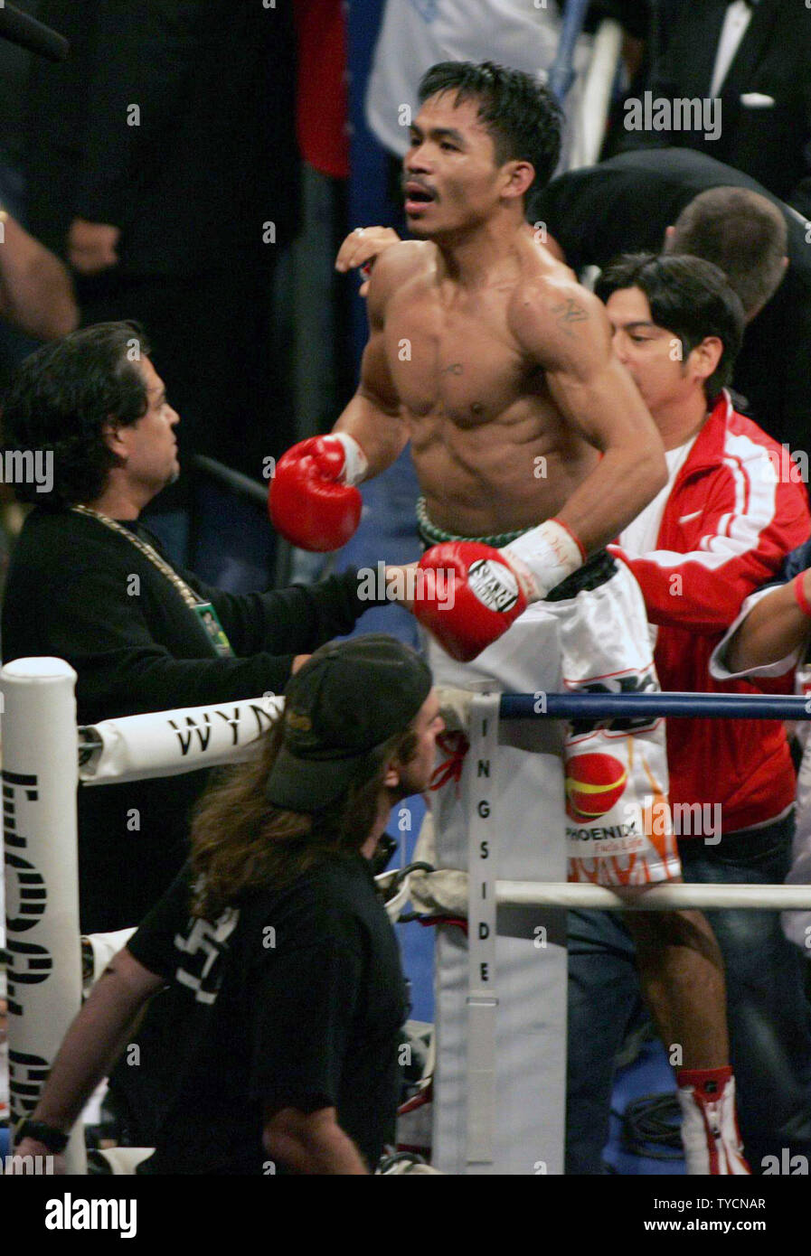 Super Featherweight champion Manny Pacquiao of the Philippines ...