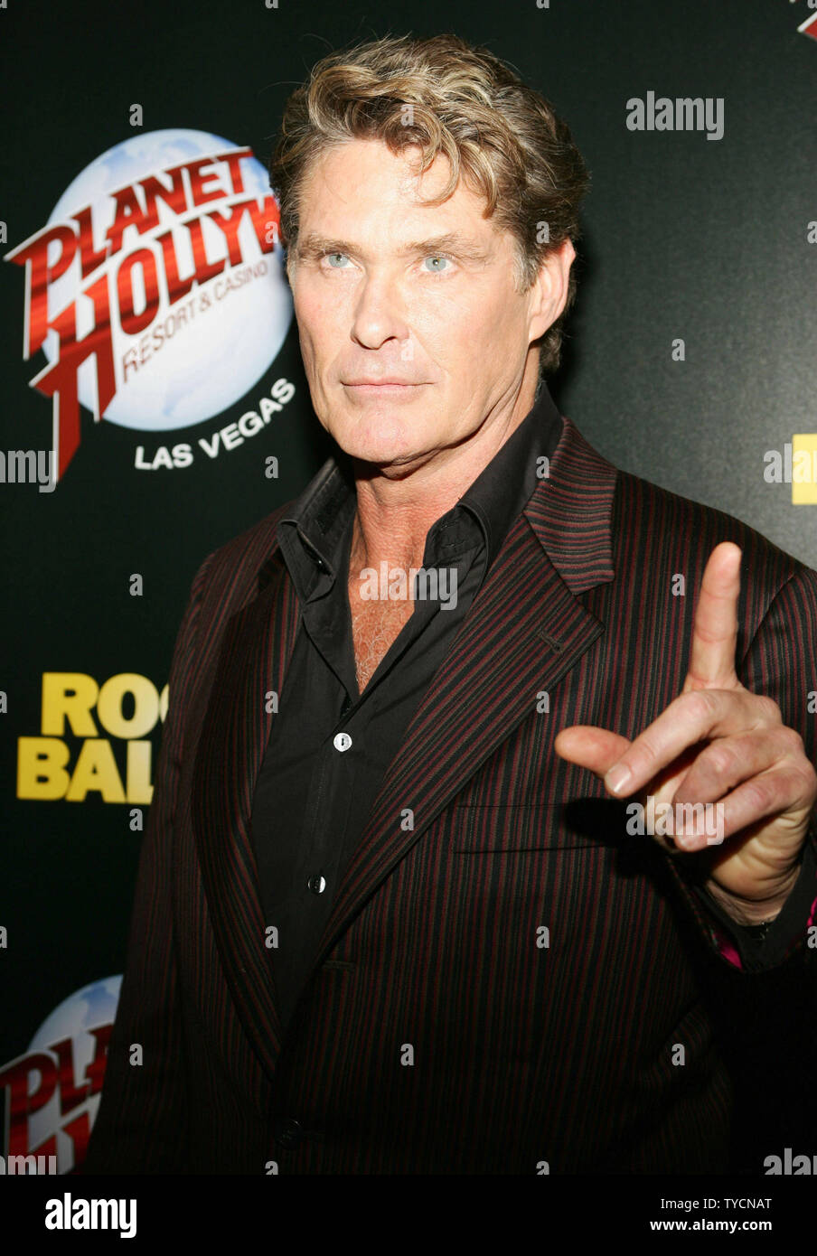 Actor David Hasselhoff attends the premier for the movie "Rocky Balboa ...