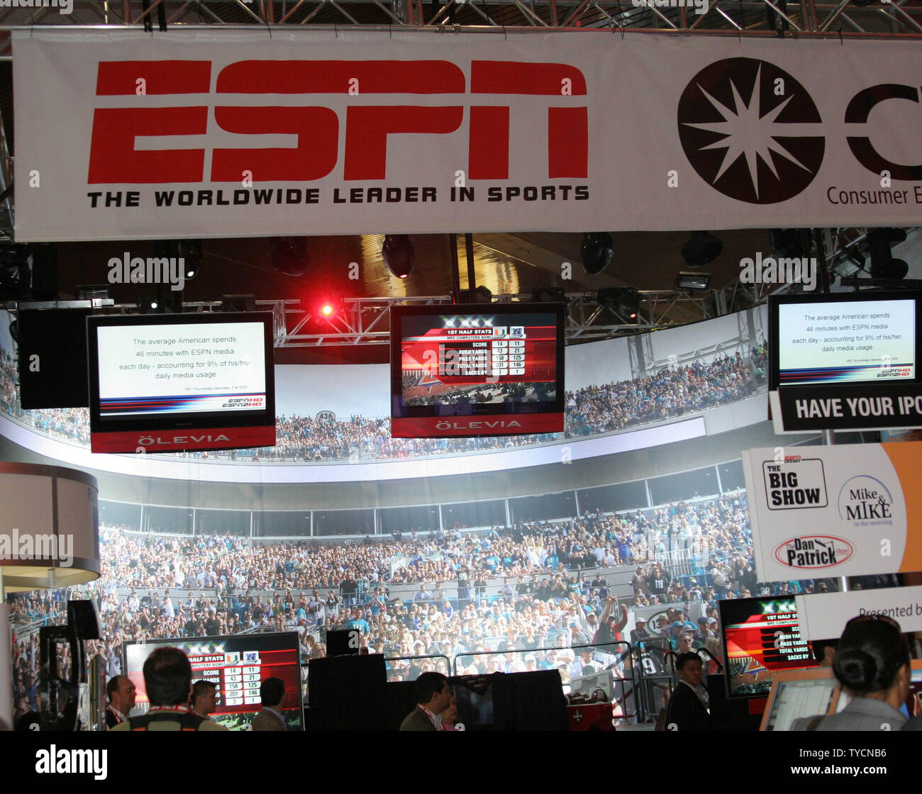 The ESPN display at the 2007 Consumer Electronics Show at the Las Vegas ...