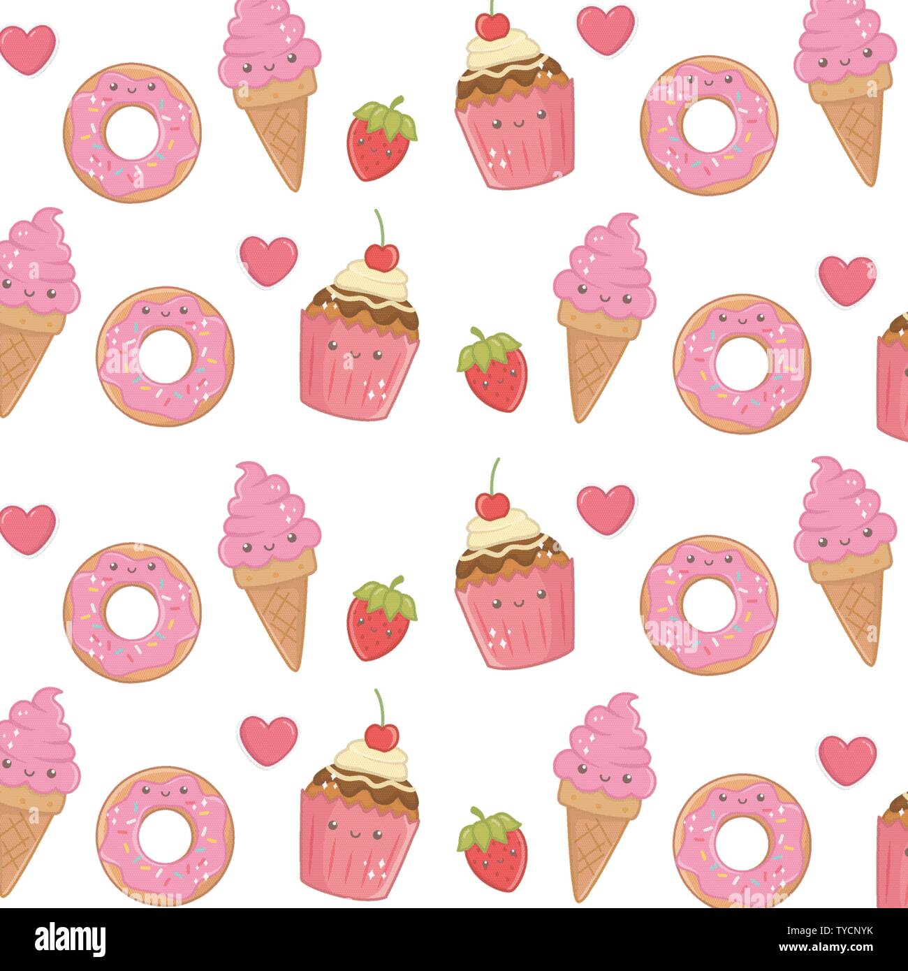 Sweet food design, dessert sugar delicious snack and tasty theme Vector ...