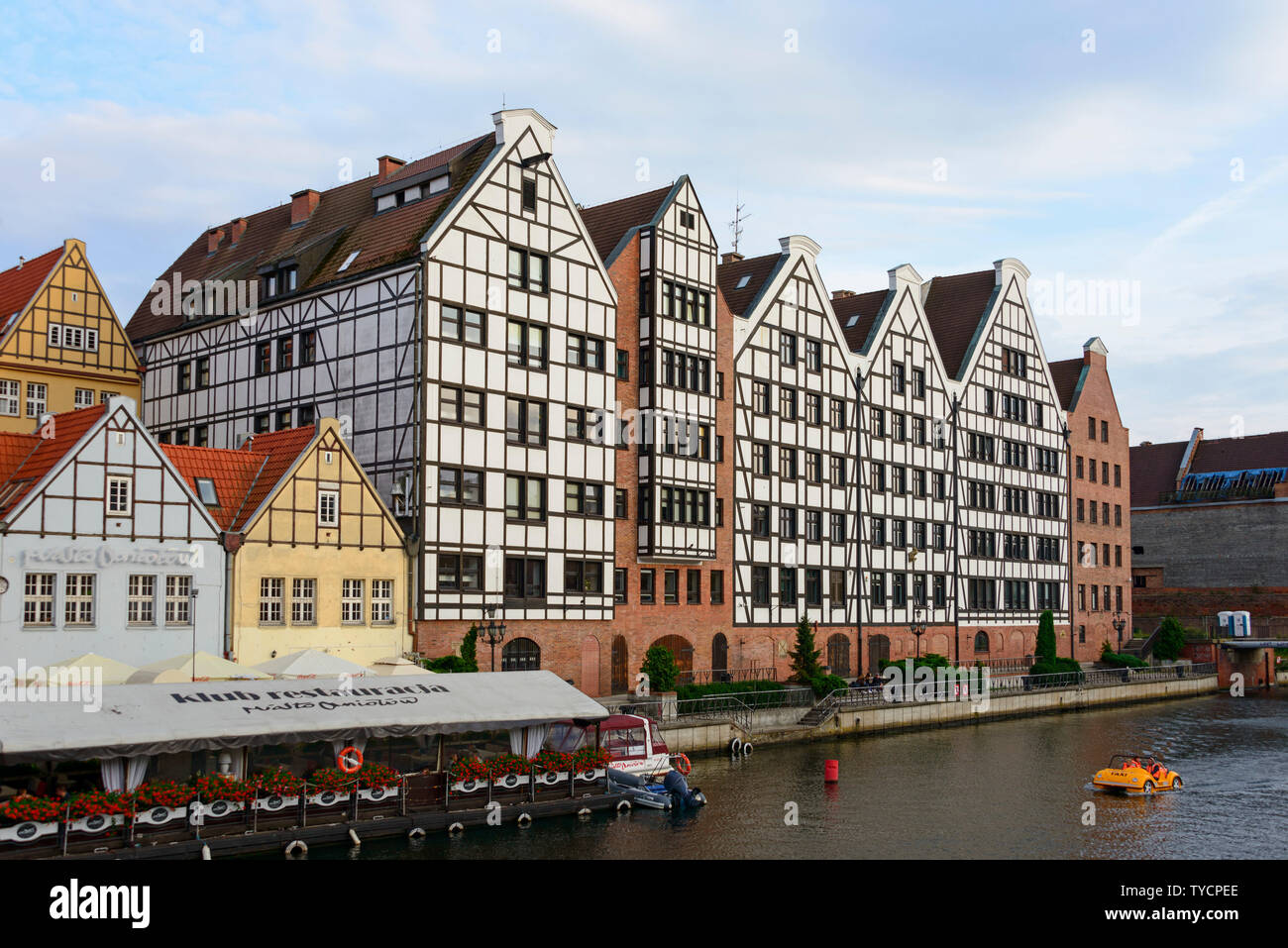 Houses at Motlawa River, Danzig, Pommerania, Poland Stock Photo - Alamy