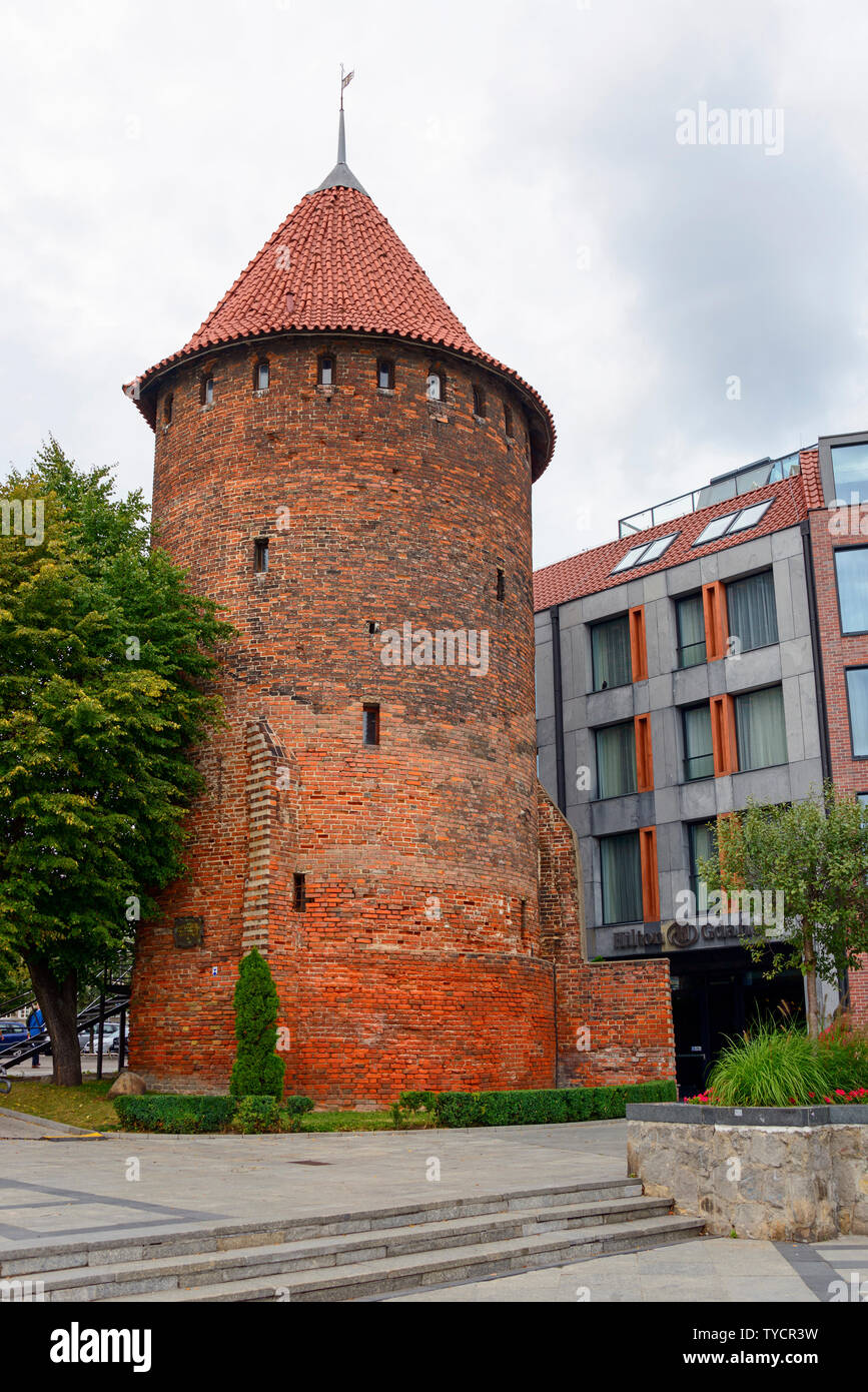 Swan Tower, Danzig, Pommerania, Poland Stock Photo - Alamy