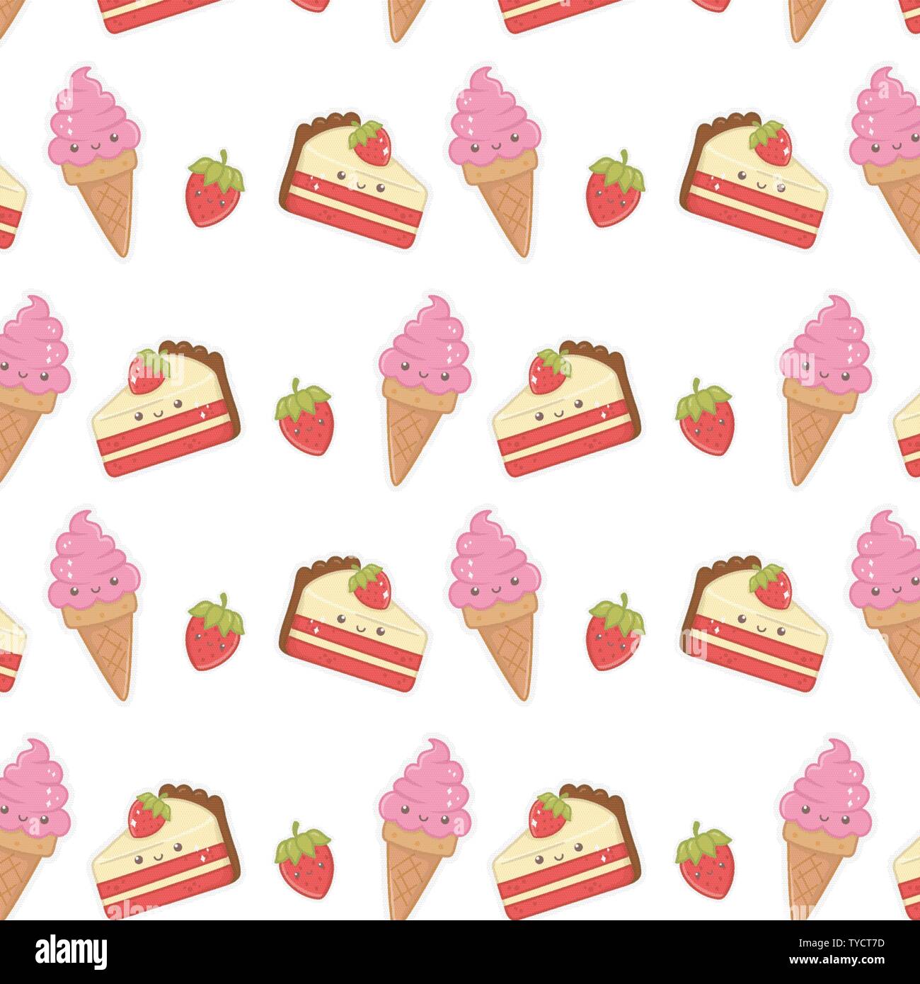 Sweet food design, dessert sugar delicious snack and tasty theme Vector ...