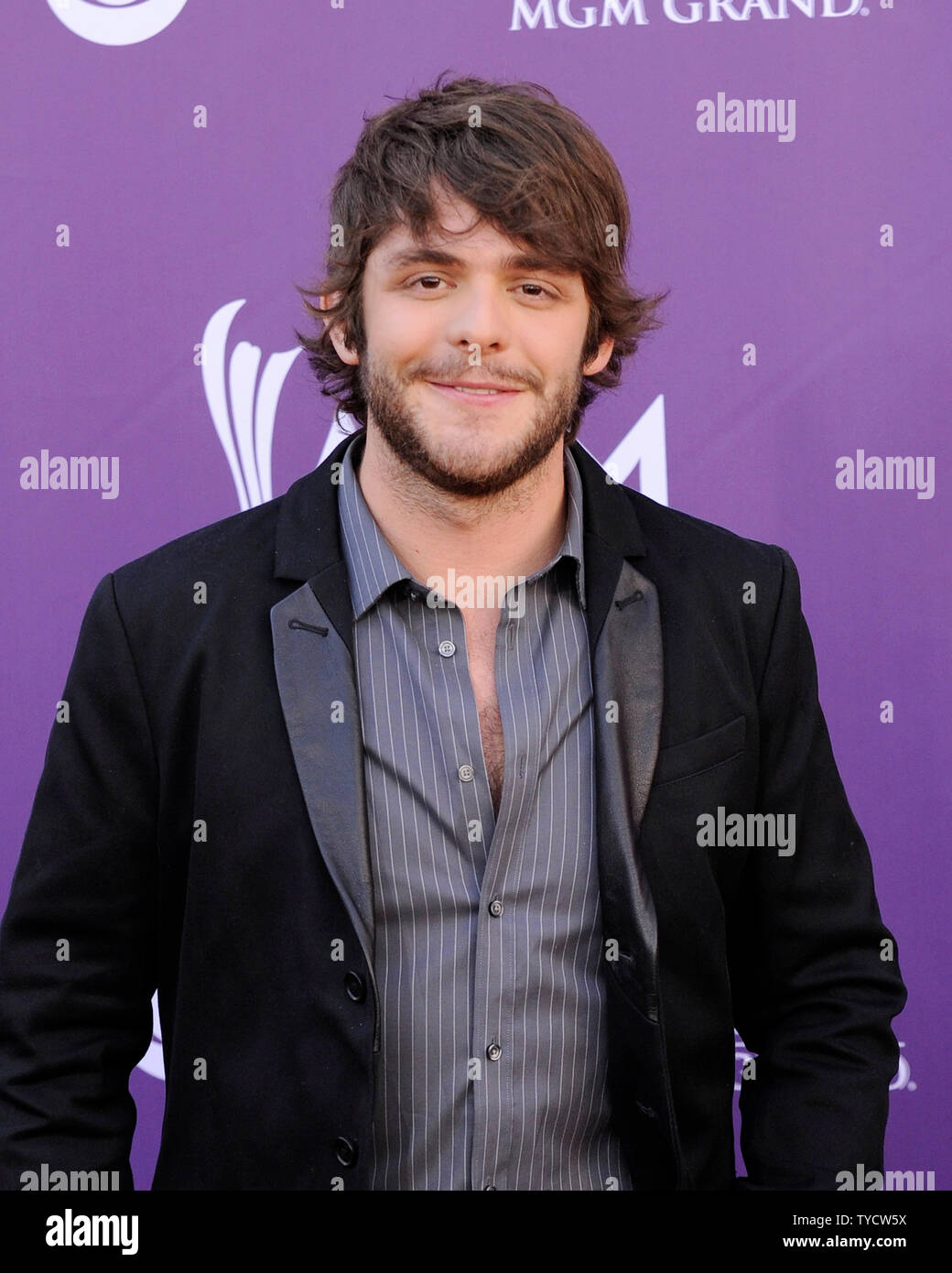 Musician Thomas Rhett arrives at the 47th annual Academy of Country ...