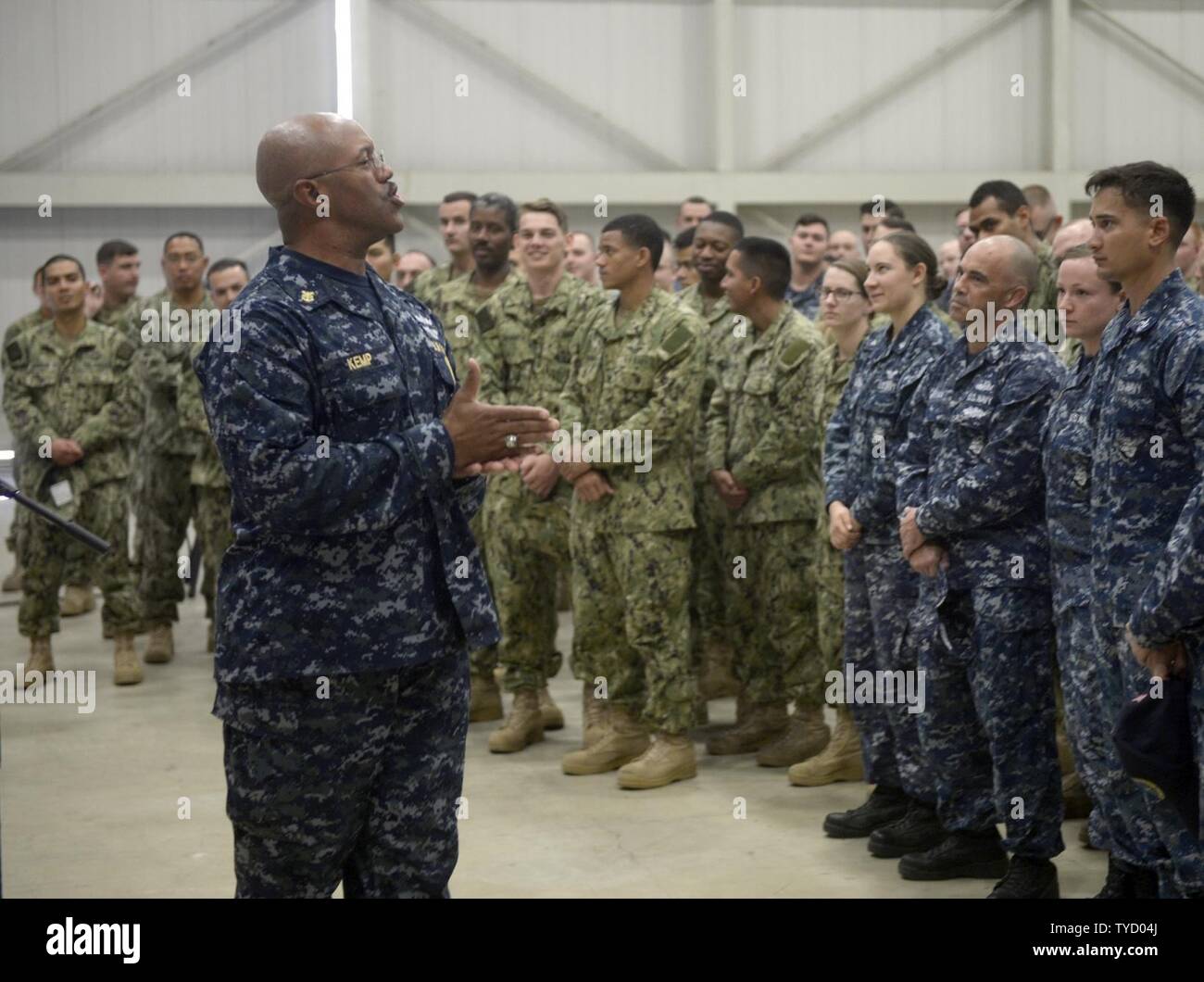 NAS SIGONELLA, Sicily (Nov. 1, 2016) U.S. Naval Forces Europe-Africa Fleet Master Chief Raymond ...