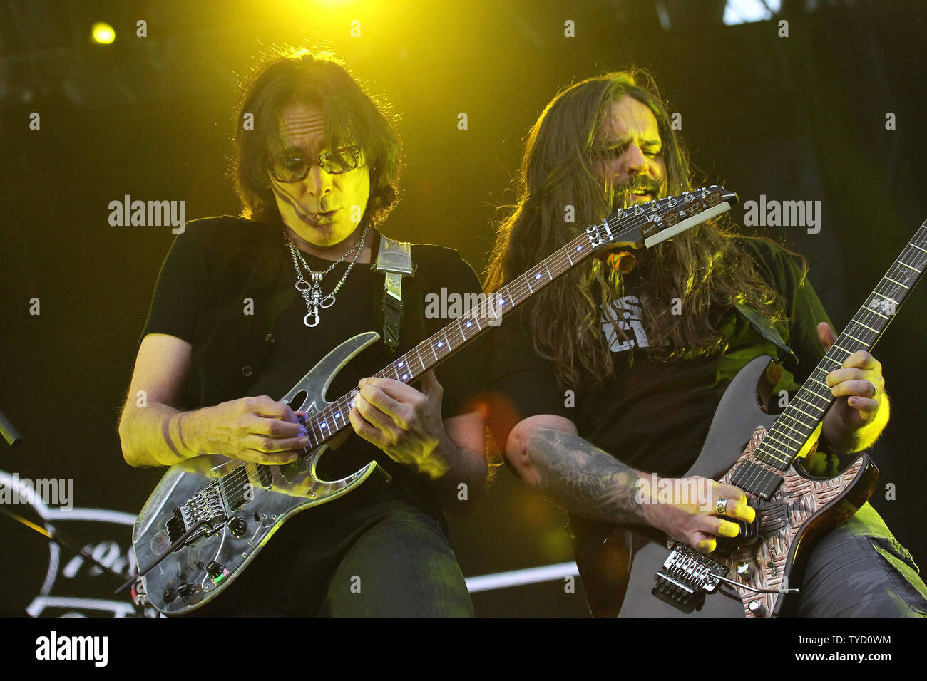 Guitarist Steve Vai performs with Brazilian heavy metal band Sepultura ...
