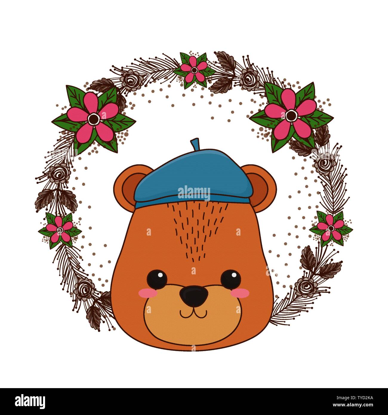 Bear cartoon design, Animal cute zoo life nature and fauna theme Vector ...
