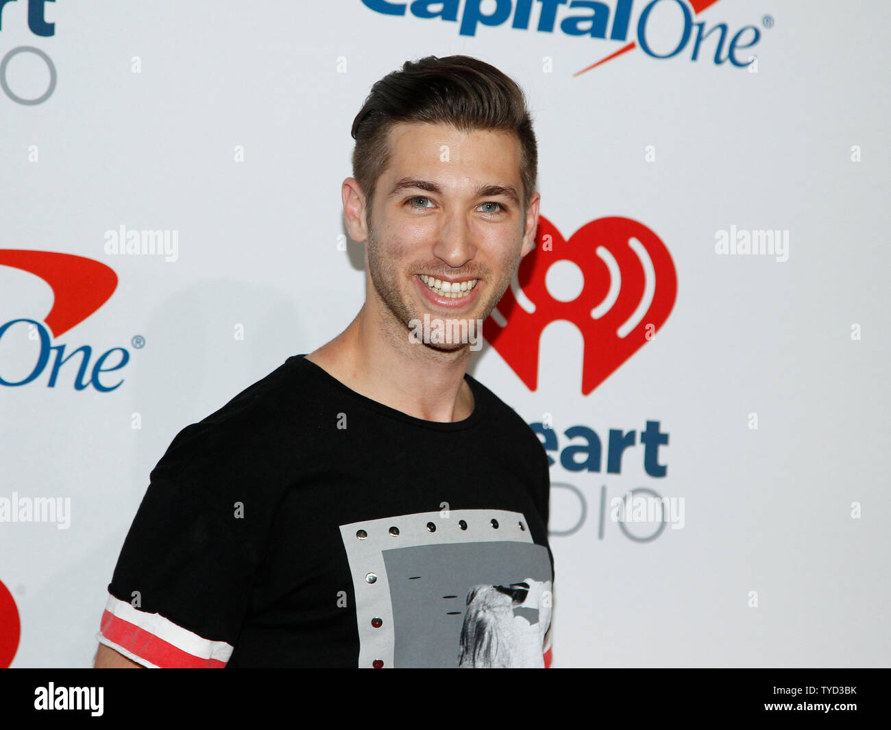 Justin Jesso arrives for the iHeartRadio Music Festival at the T-Mobile ...