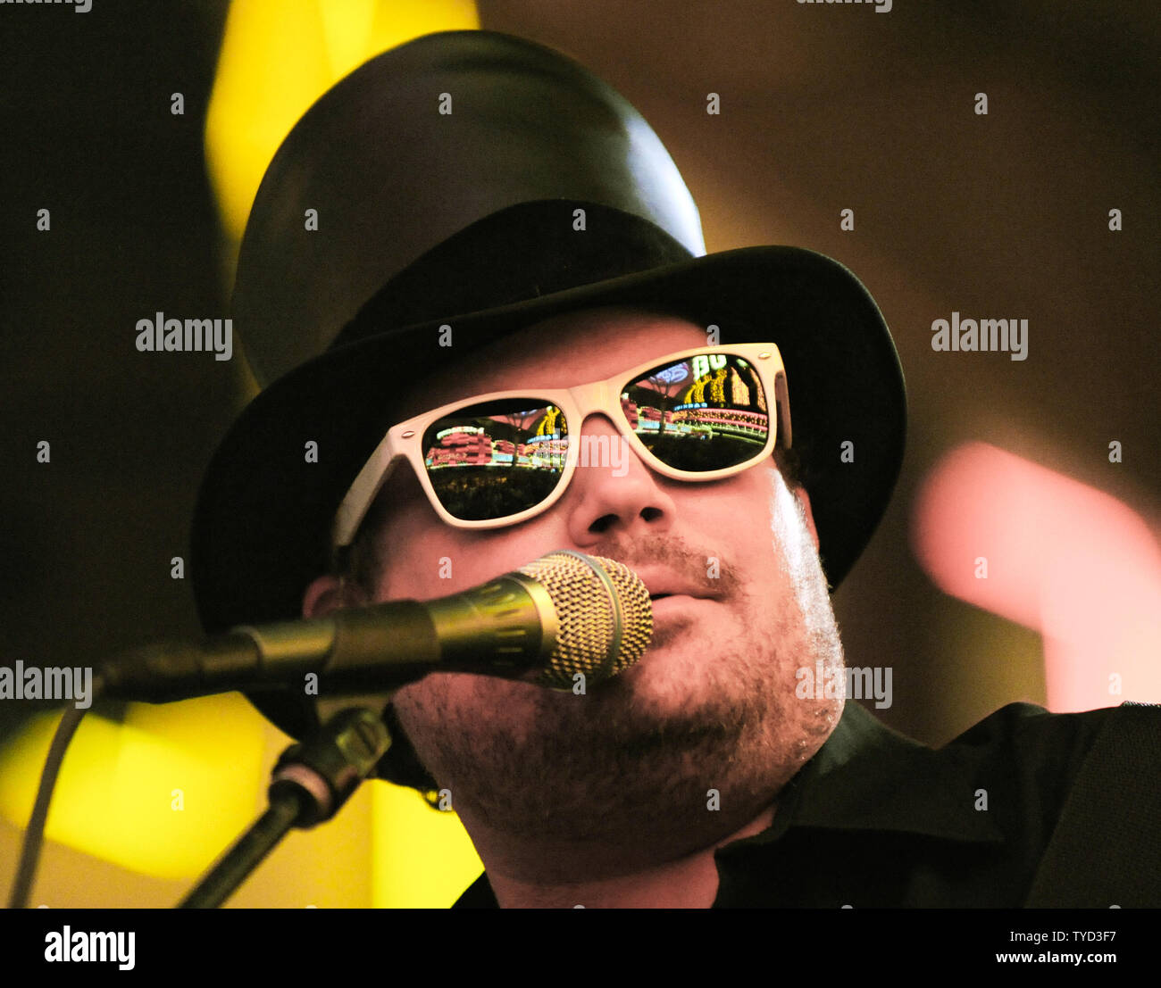 Randy Rogers of The Randy Rogers Band performs on Fremont Street in Las ...