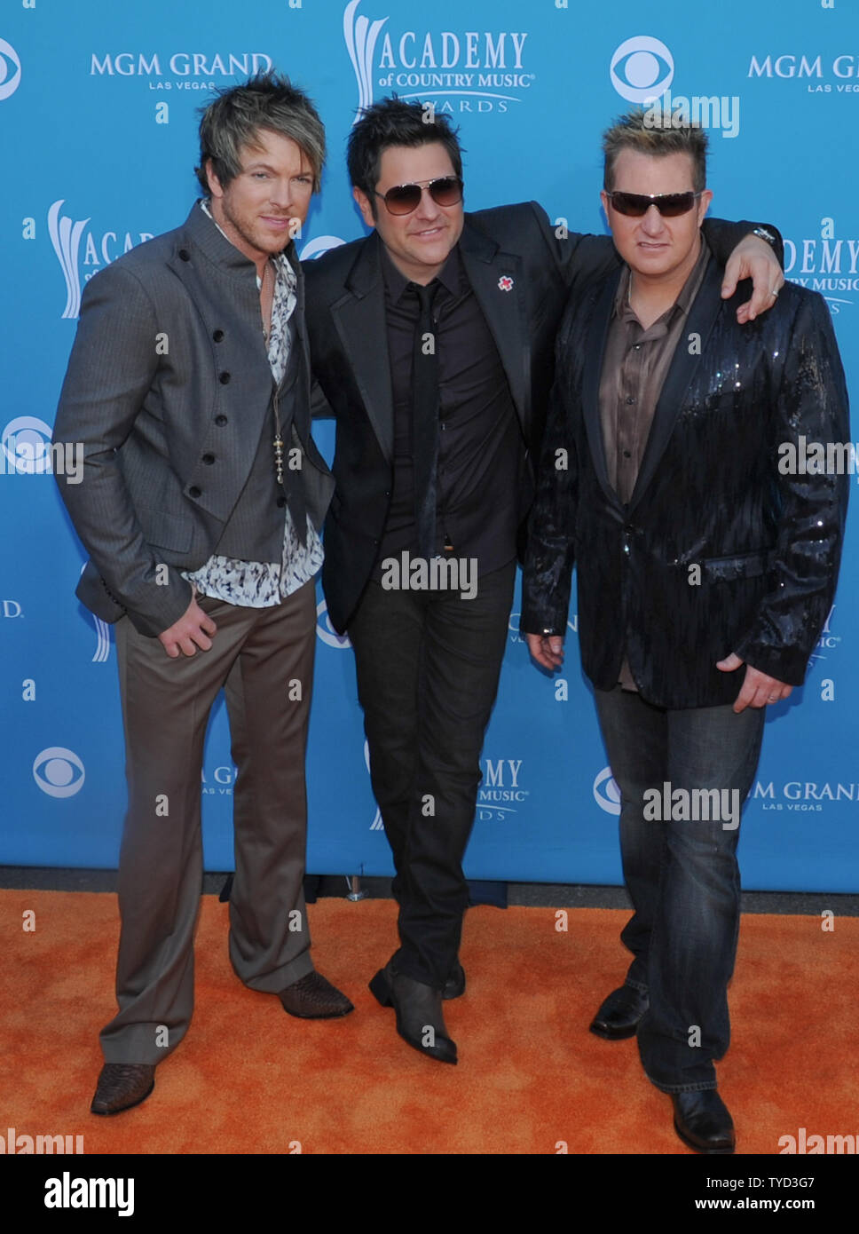 (L to R) Joe Don Rooney, Jay DeMarcus, and Gary LeVox, of band Rascal ...