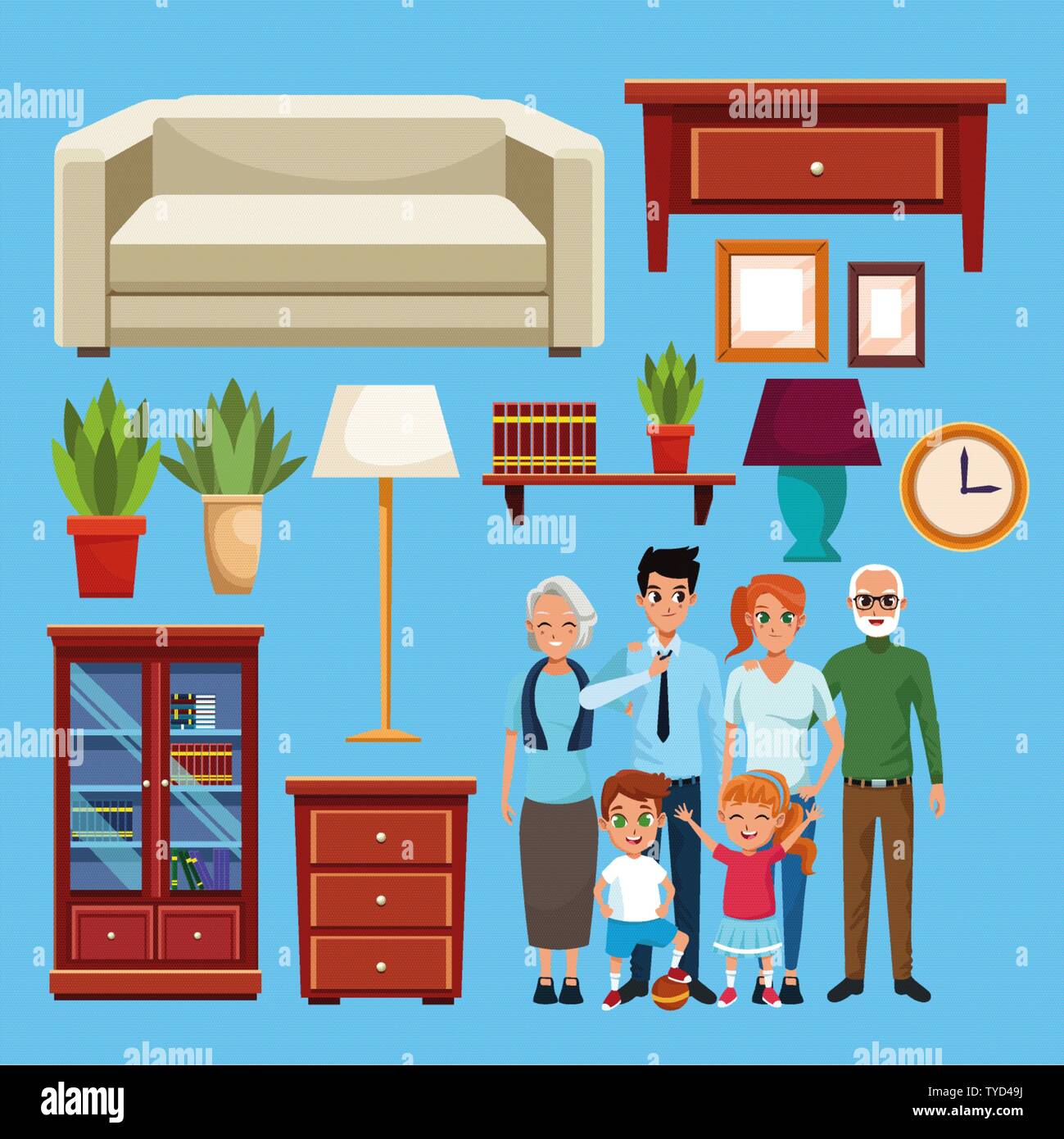 Family set of cartoons collection Stock Vector Image & Art - Alamy