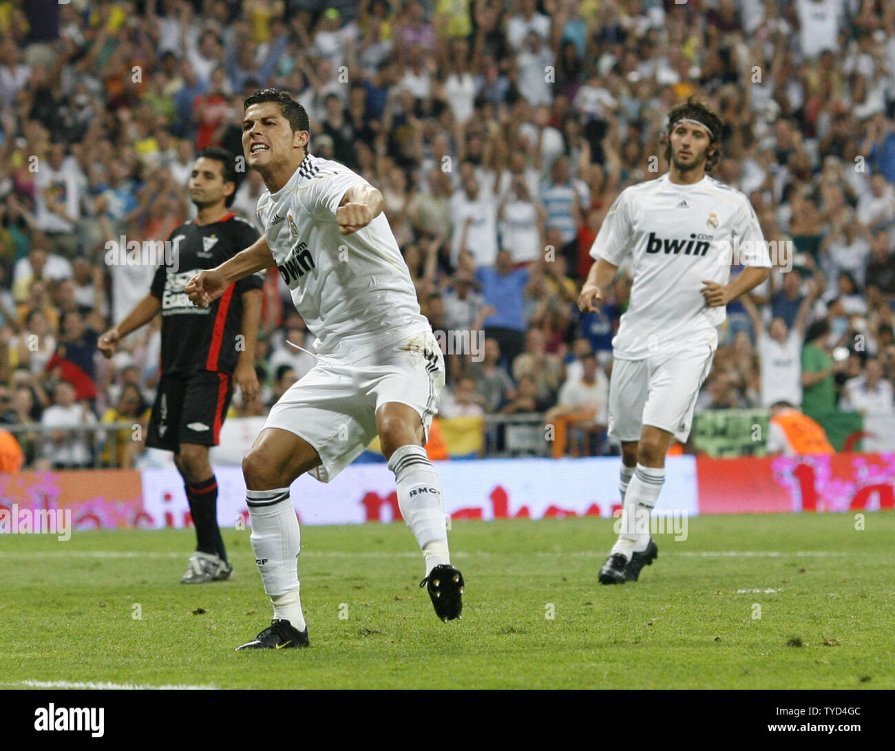 Cristiano Ronaldo celebrates a goal during the Peace Cup match between ...
