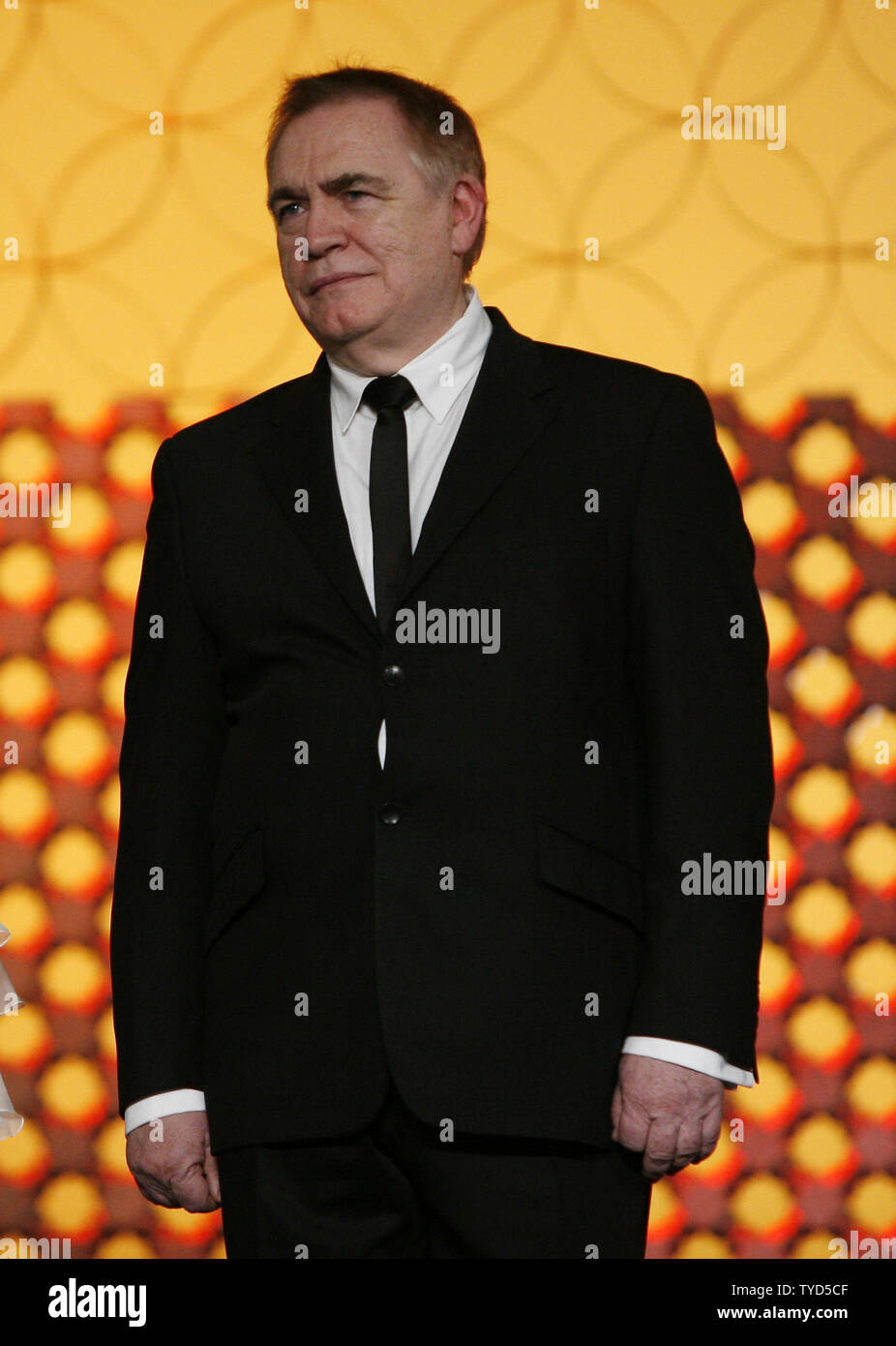 Actor Brian Cox arrives on stage during a ceremony honoring British ...