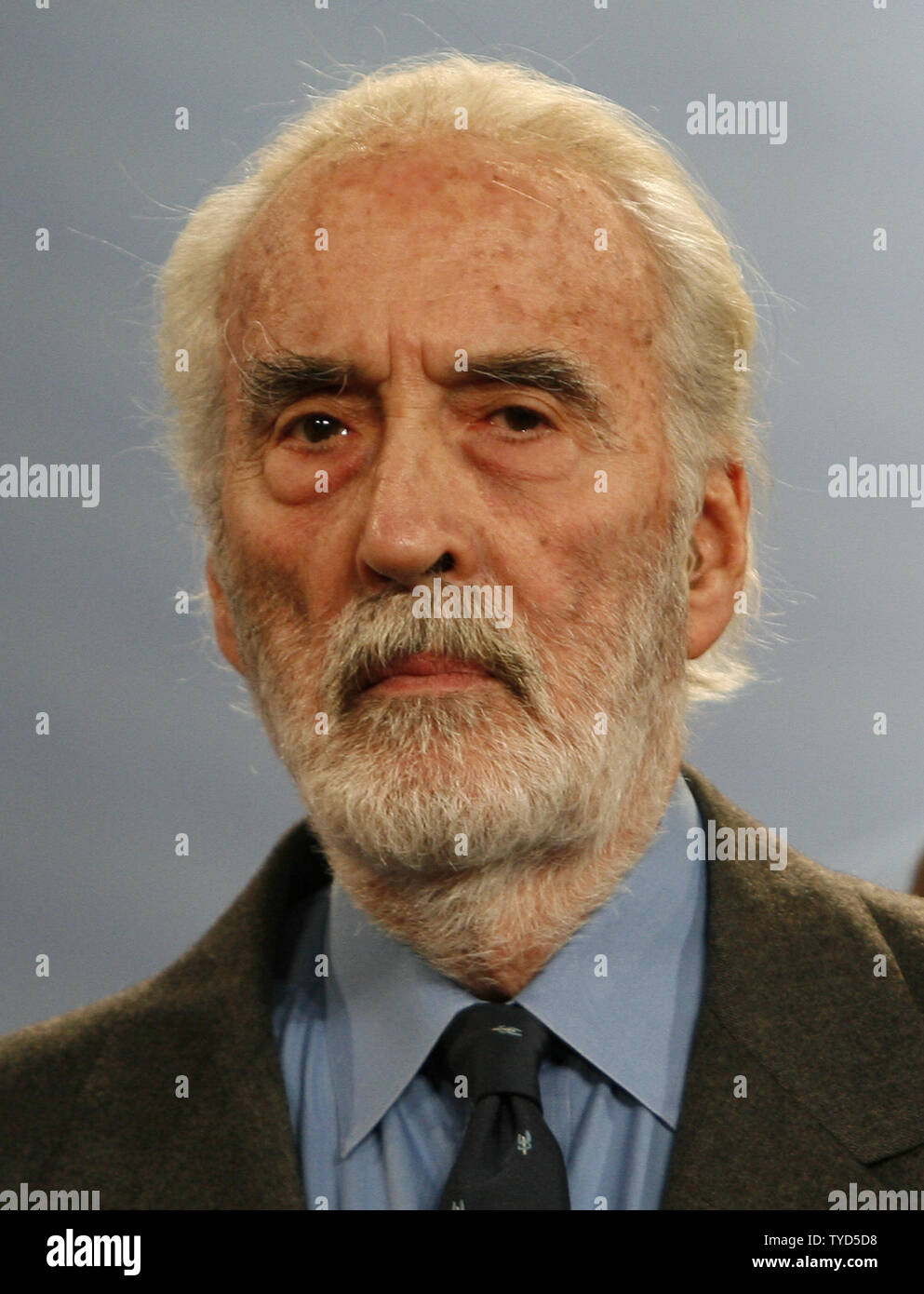 Actor Christopher Lee arrives on stage during a ceremony honoring ...