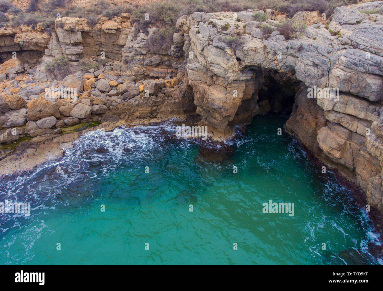 Rocky coast grottoes mediterranean sea hi-res stock photography and ...