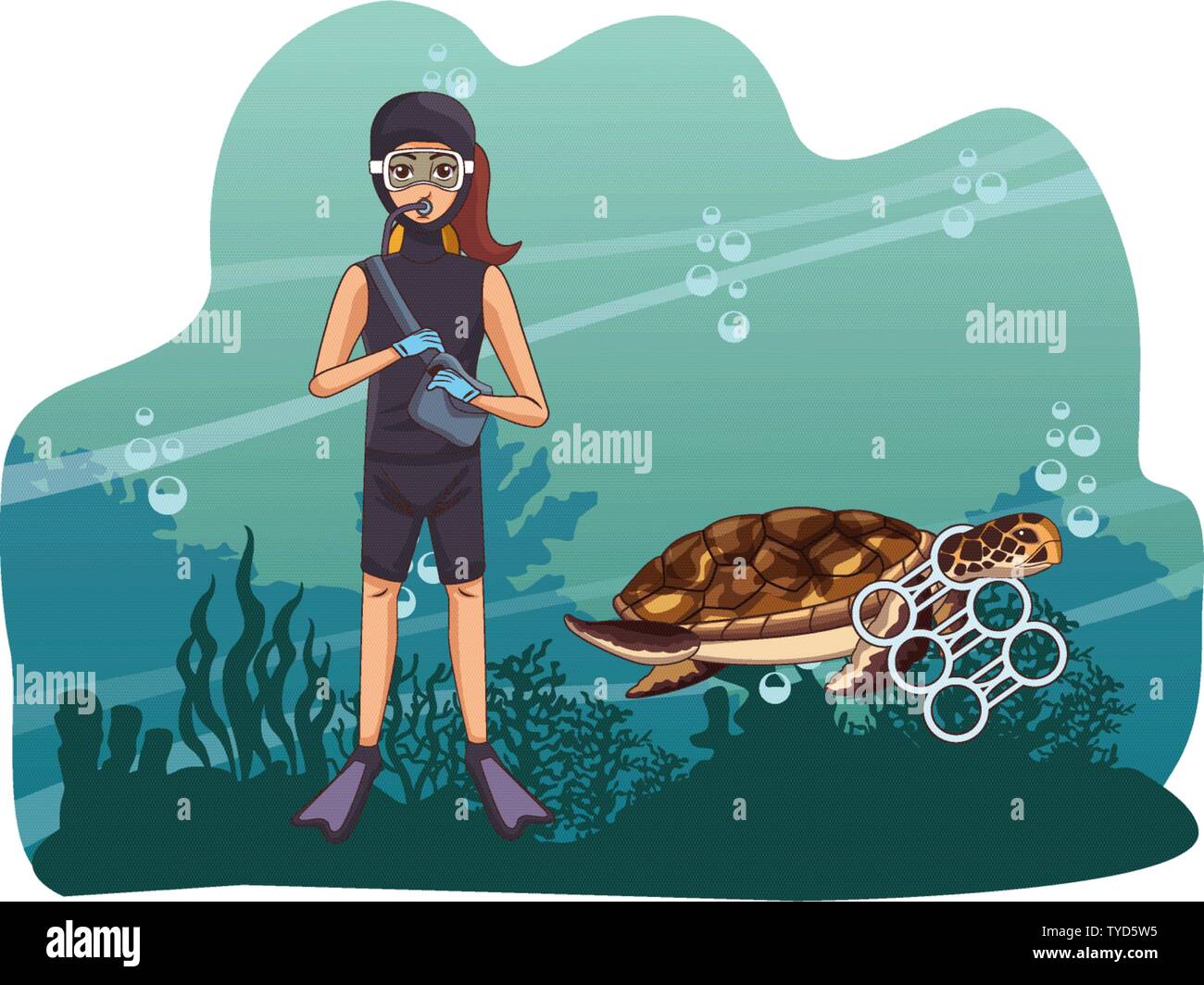 scuba diving avatar cartoon character Stock Vector Image & Art - Alamy