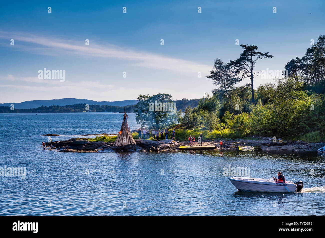 The celebration of midsummer in Norway and the birth of st. John Stock ...