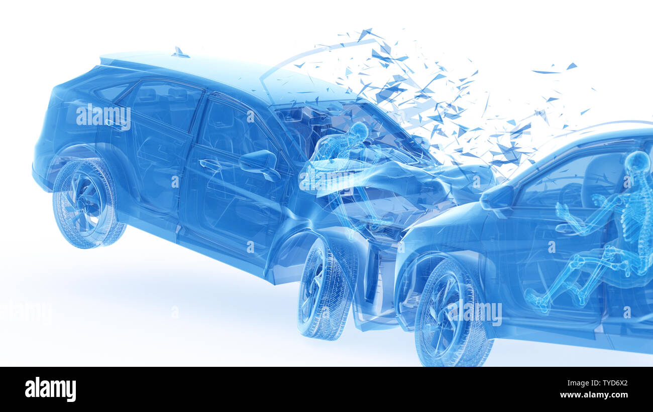 Frontal collision of two cars hi-res stock photography and images - Alamy