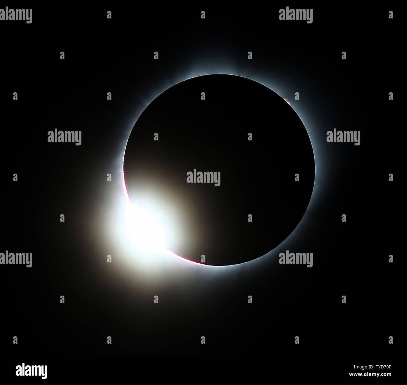 The "Diamond Ring" effect is seen immediately after totality during ...