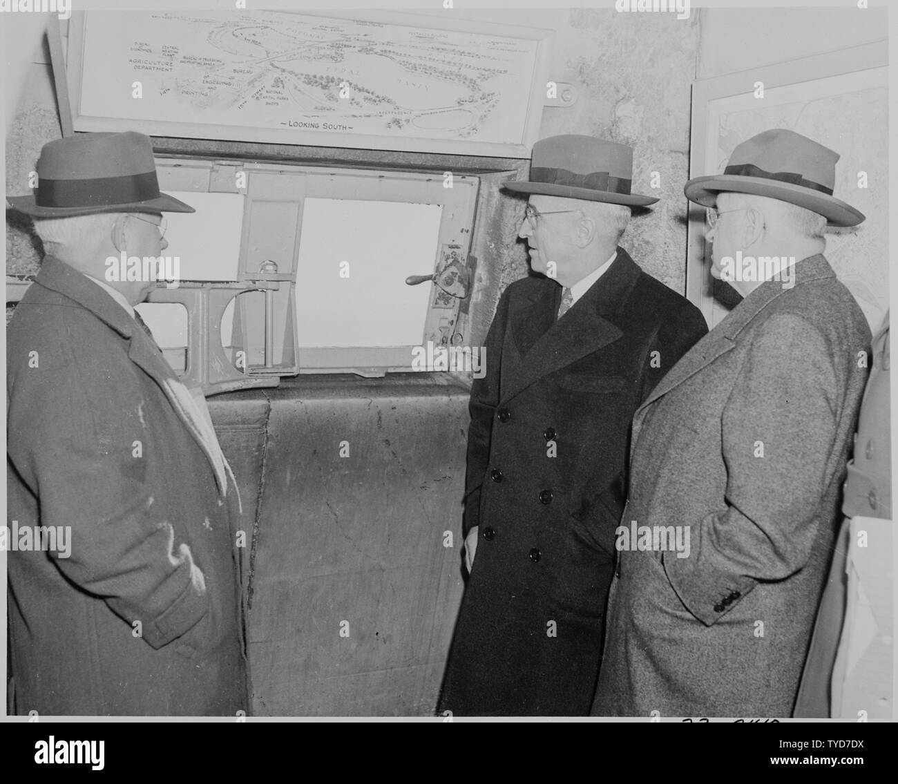 Photograph of President Truman and Secretary of the Interior Harold ...