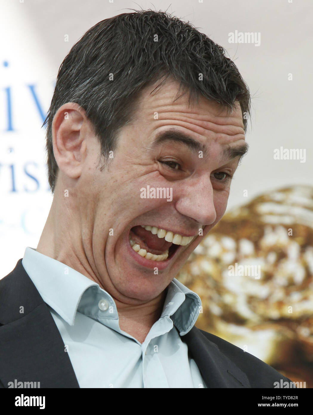 Actor Jerome Bertin jokes during a photocall for the television show ...