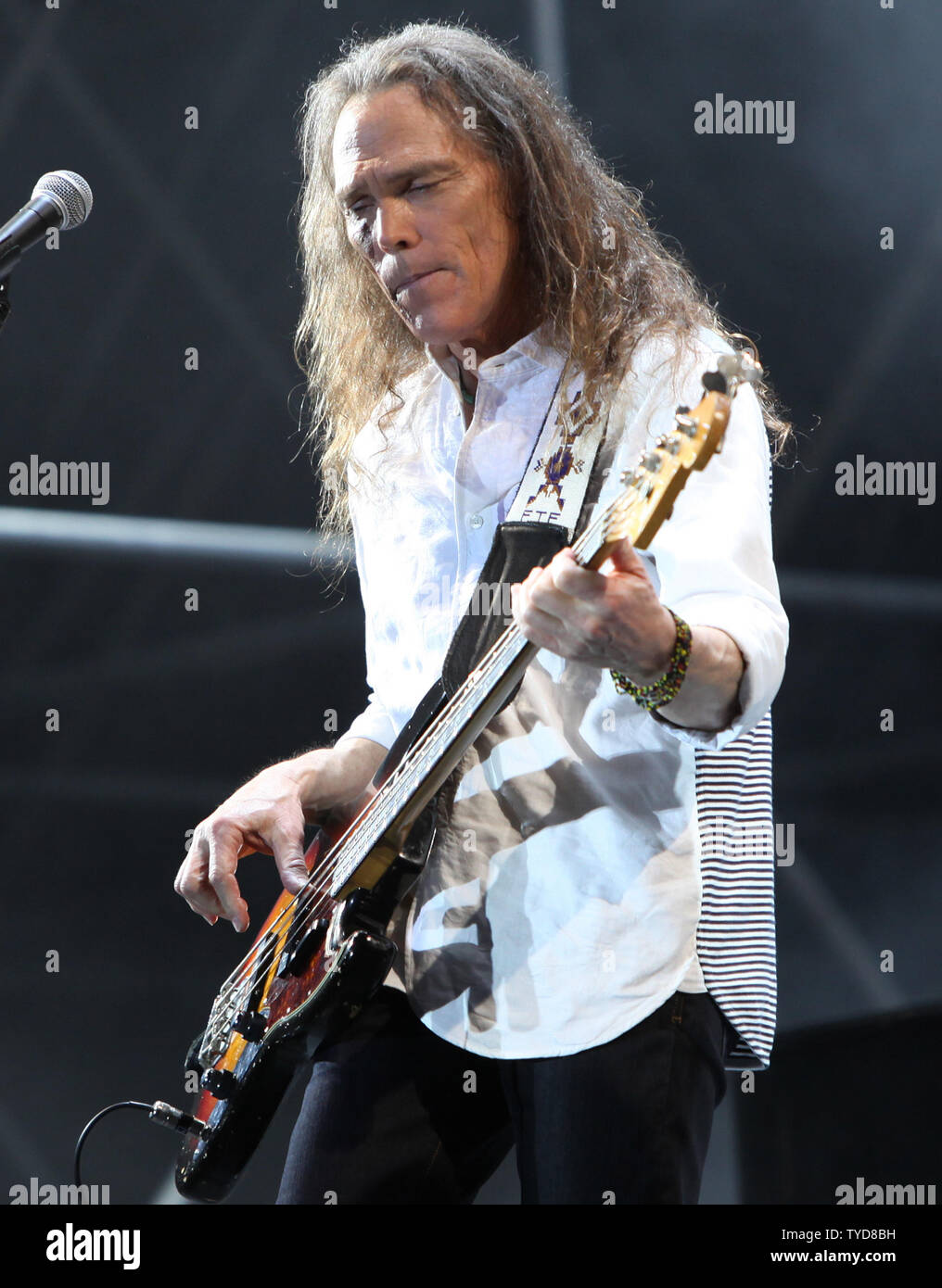Timothy B. Schmit of The Eagles performs in concert at Stade Louis II ...