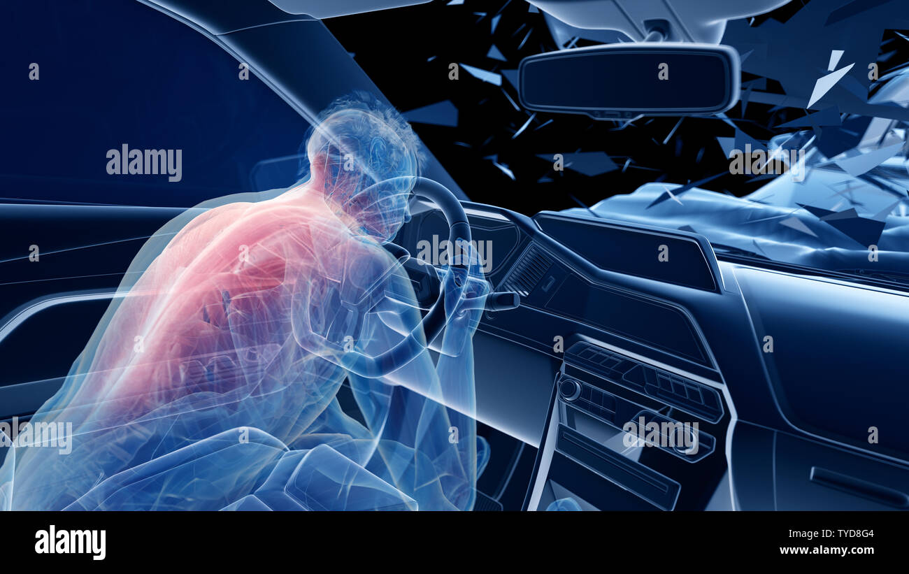 3d rendered illustration of two colliding cars - illustrating the ...