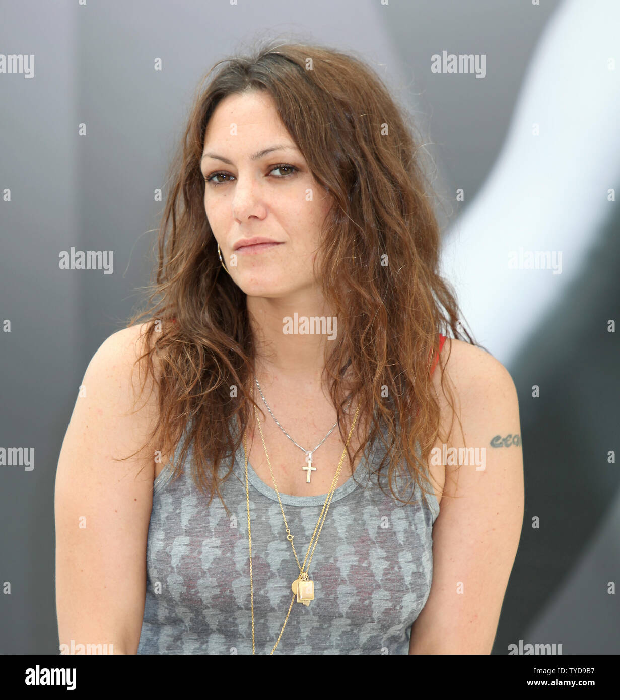 Karole Rocher arrives at the photo call for the series "Braquo" during ...