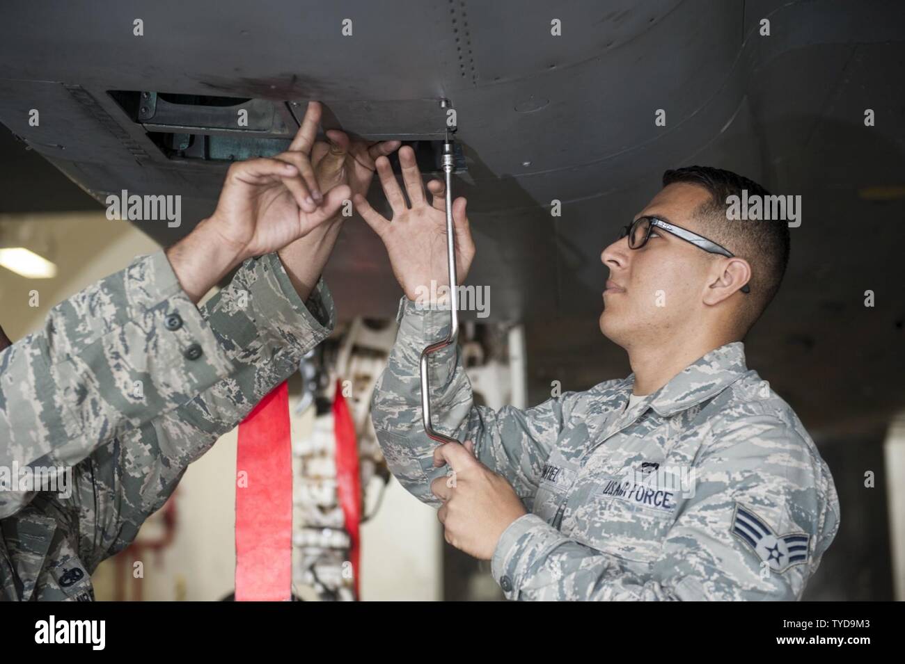 U.S. Air Force Senior Airman Jacob Montiel and Staff Sgt. Nicholas ...