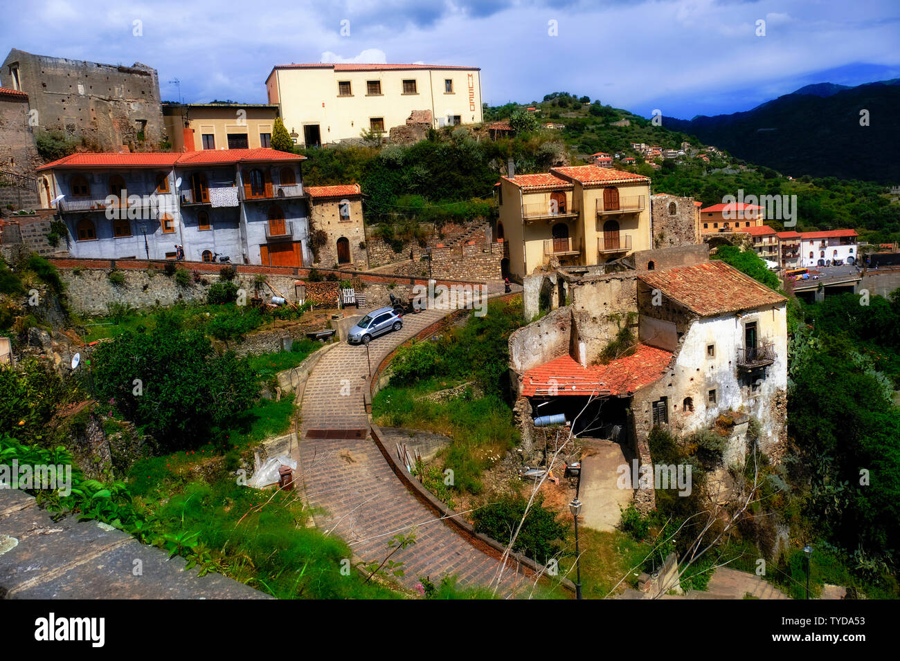 Cityscape of Monte Tauro, Taormina, Sicily, Italy Stock Photo - Alamy