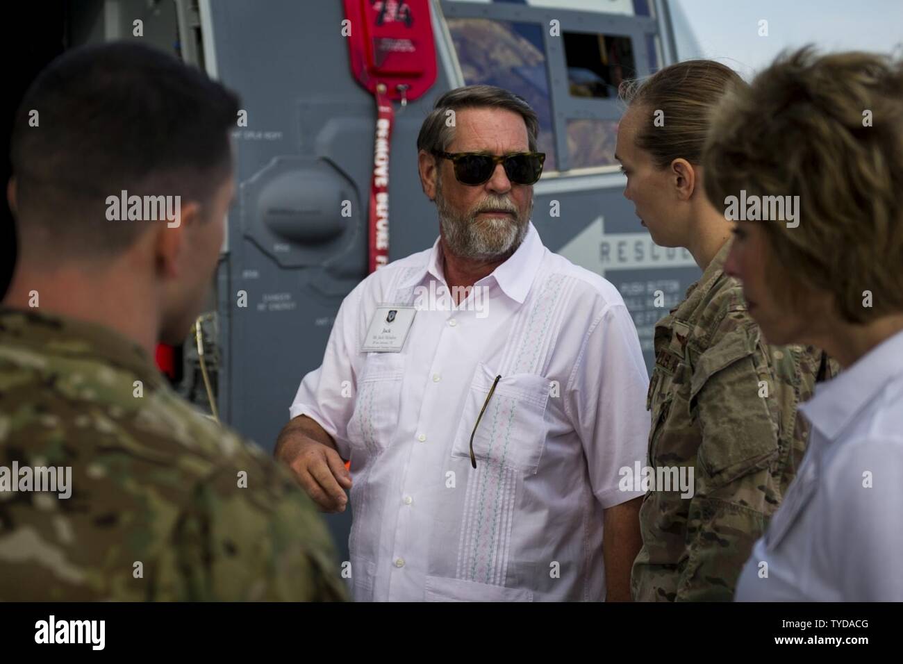 Jack Hebdon, an Air Force Chief of Staff civic leader, speaks to Air ...