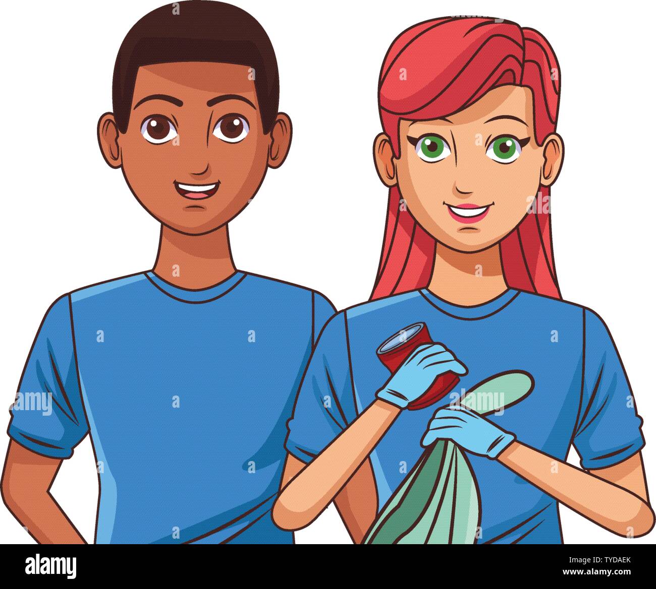 cleaning service person avatar cartoon character Stock Vector Image ...