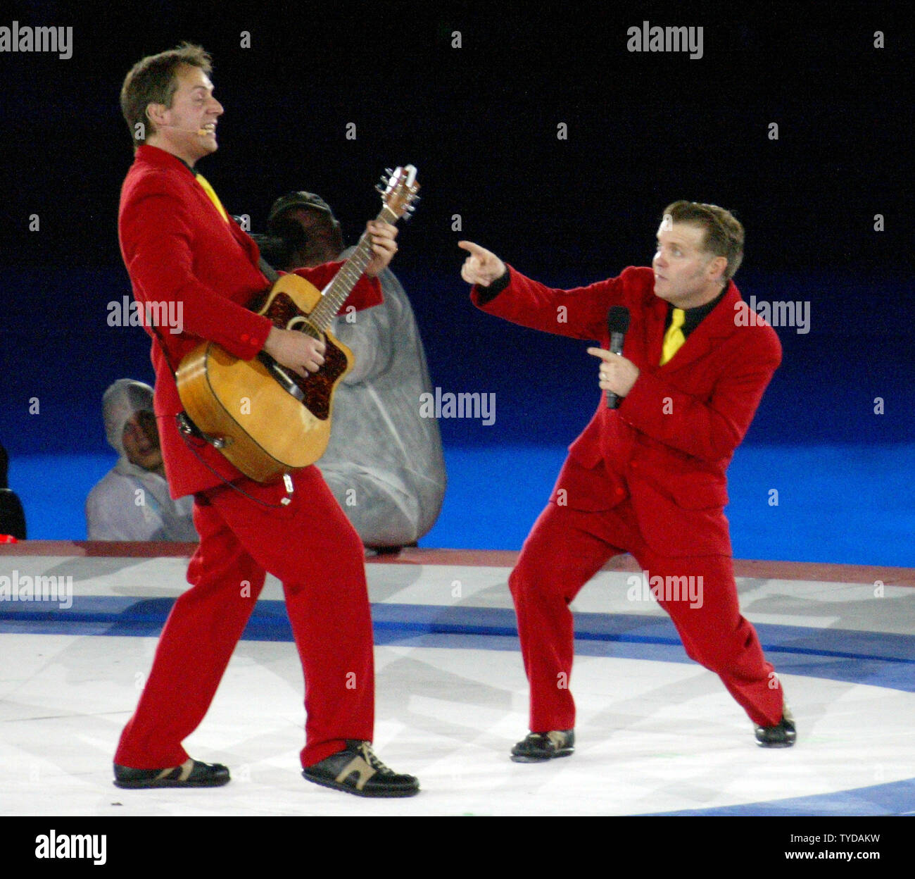 The Scared Weird Little Guys perform an audience warmup at the ...