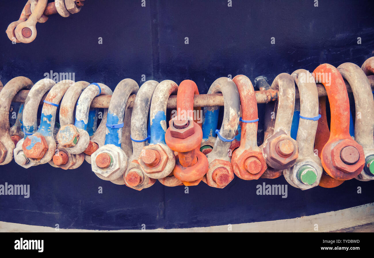 Big old rusty shackles Stock Photo - Alamy Big old rusty shackles Stock Photo - Alamy