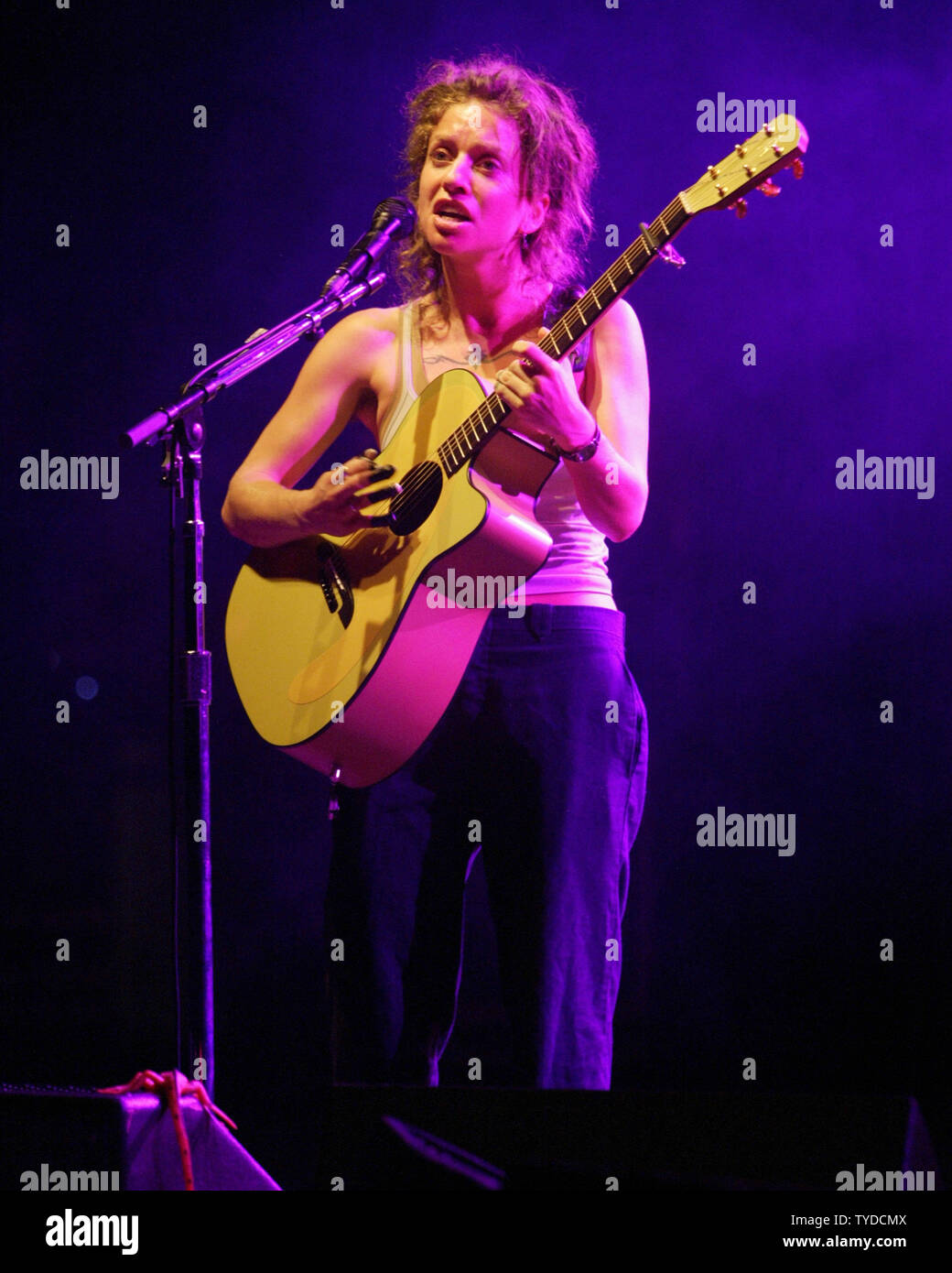 Ani Difranco performs in concert at The Vote Dammit tour, at the ...