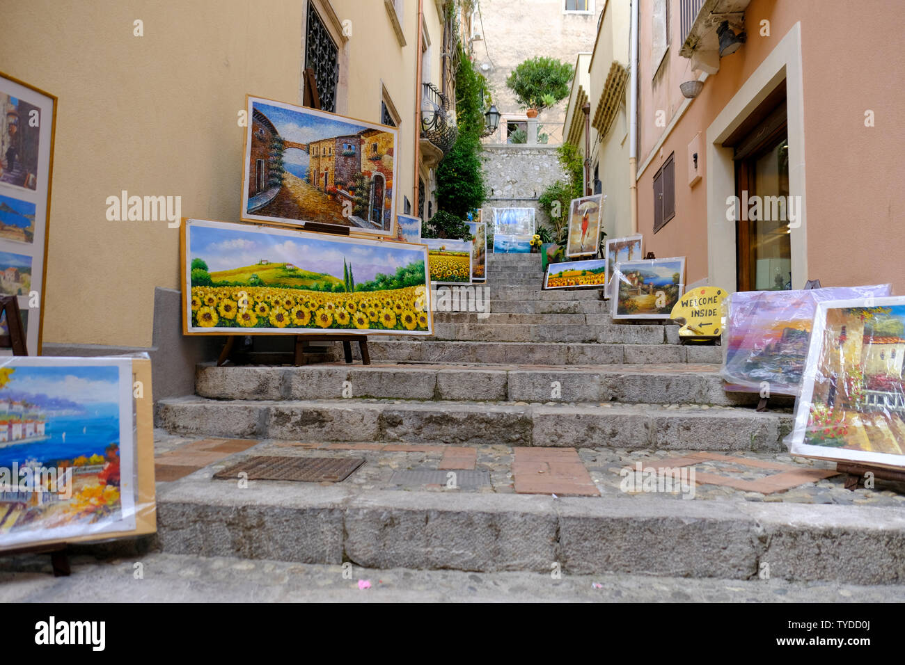 Cityscape of Monte Tauro, Taormina, Sicily, Italy Stock Photo - Alamy