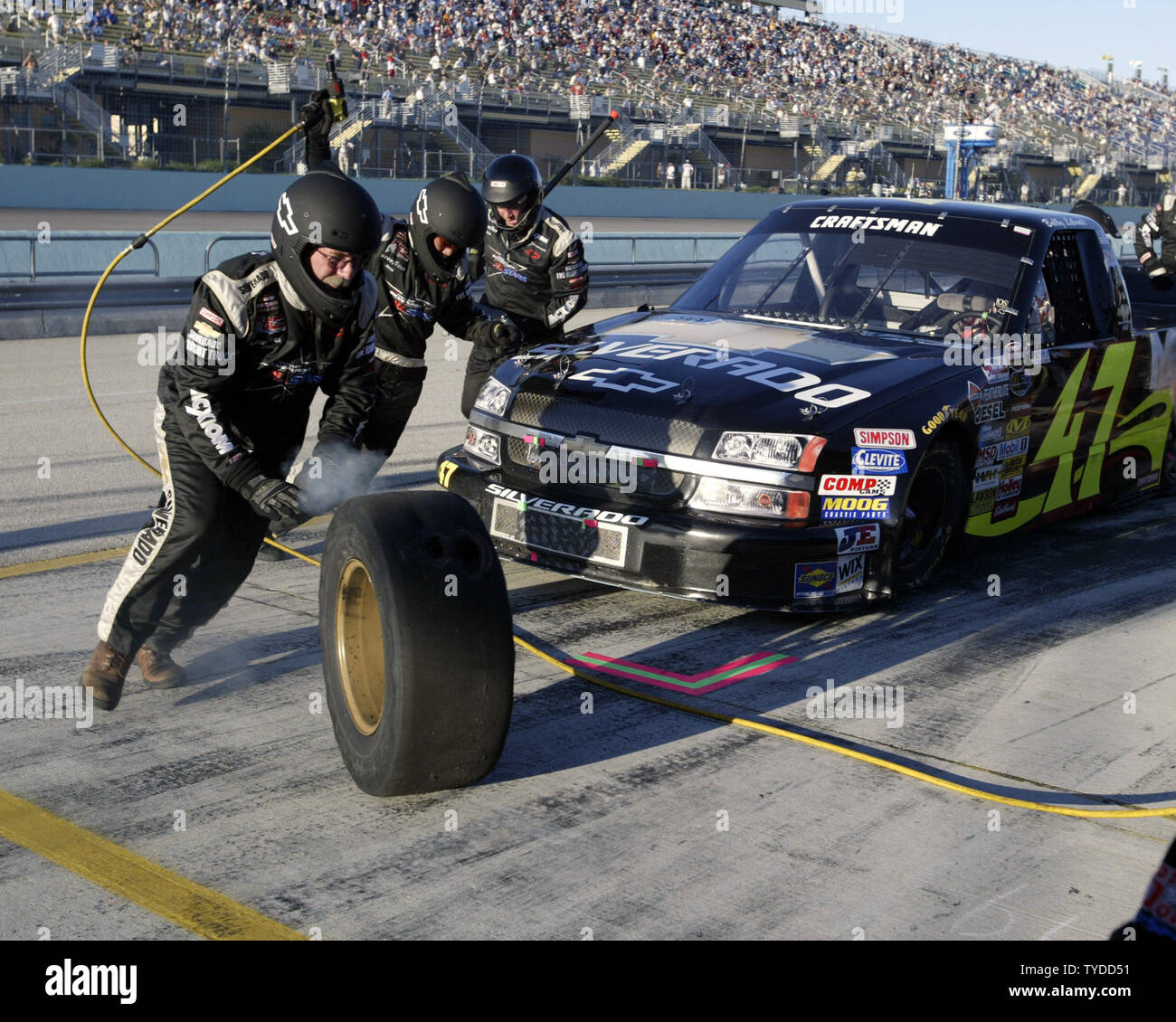 Bobby Labonte pits his truck during the NASCAR Craftsman Truck Series ...