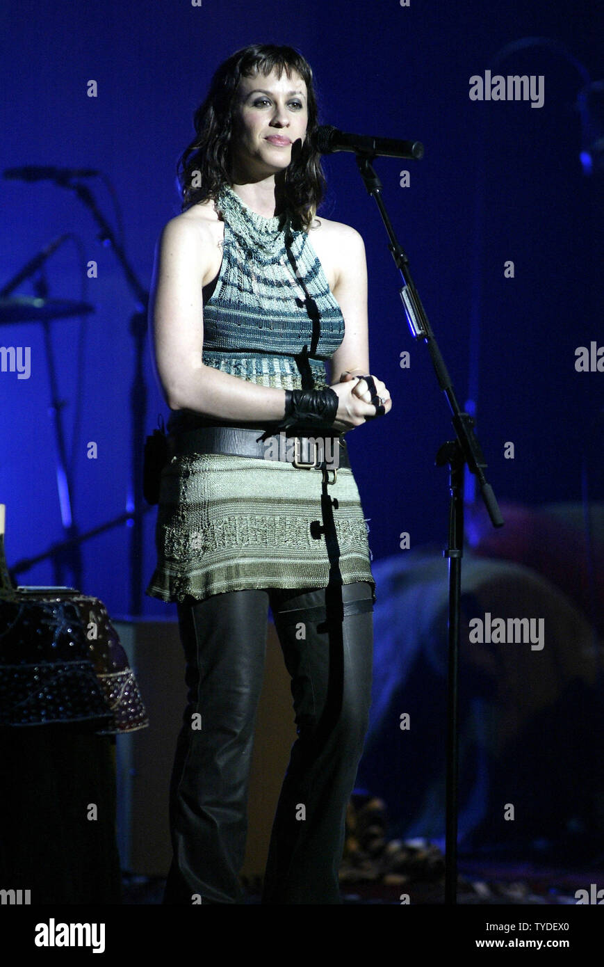 Alanis Morissette performs in concert at the Jackie Gleason Theater in ...