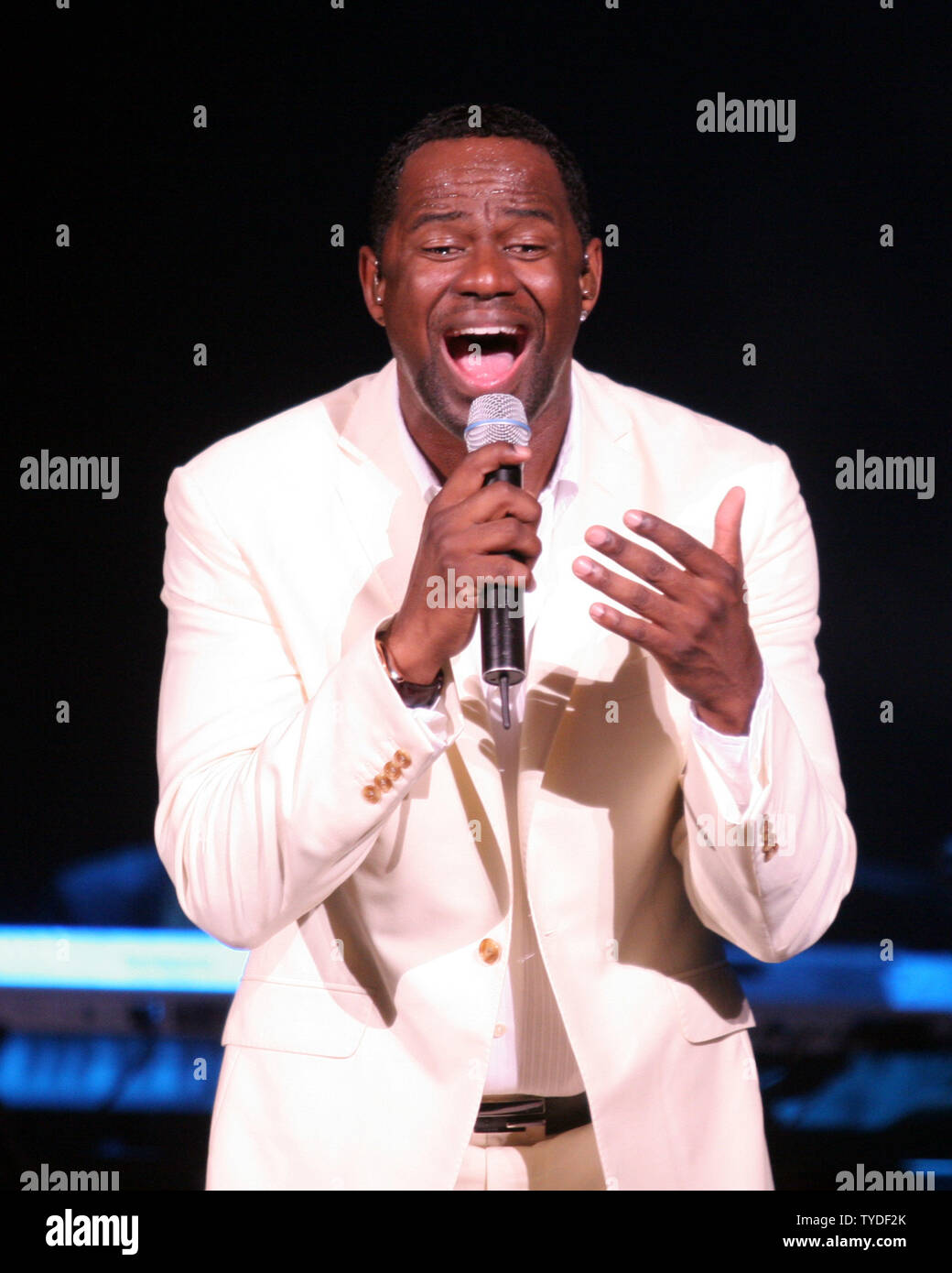 Brian McKnight performs in concert at the American Airlines Arena in ...