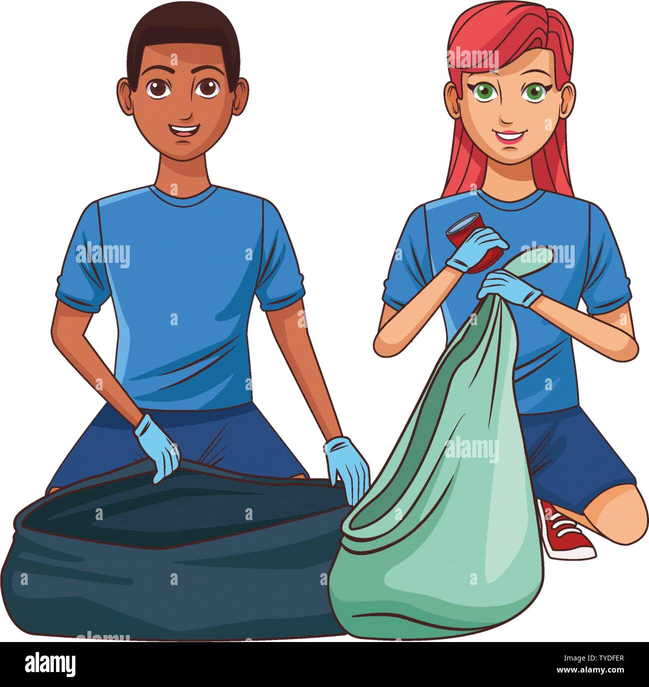 cleaning service person avatar cartoon character Stock Vector Image ...