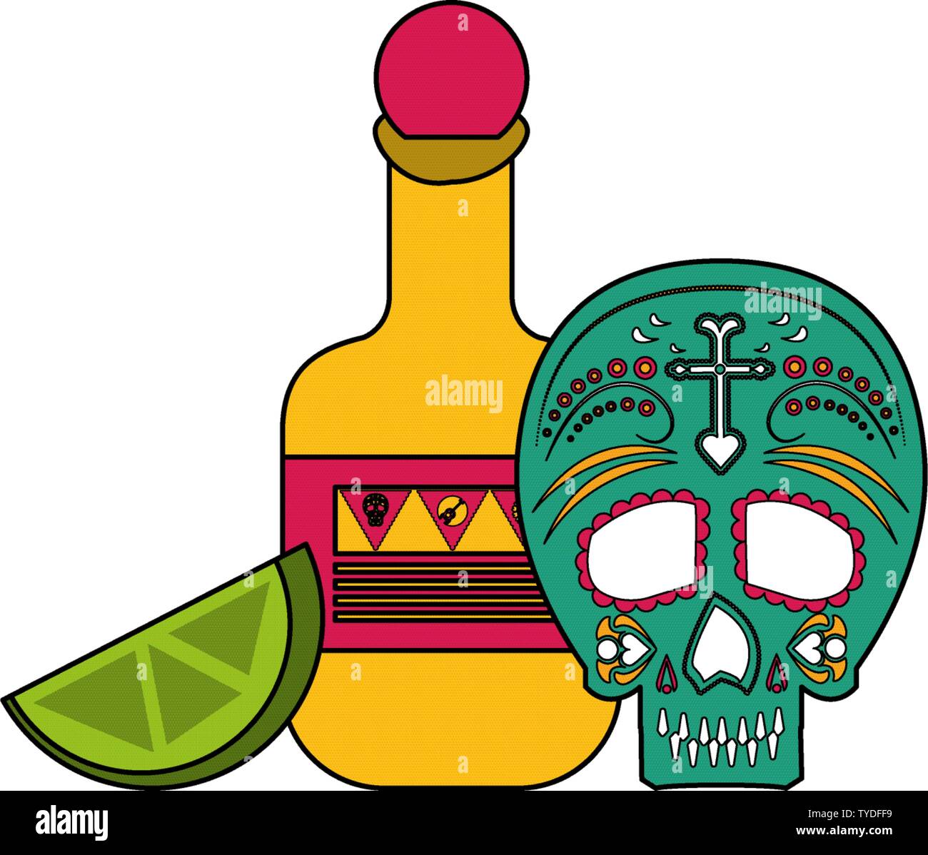 Mexico festival and mexican celebrations cartoons Stock Vector Image ...