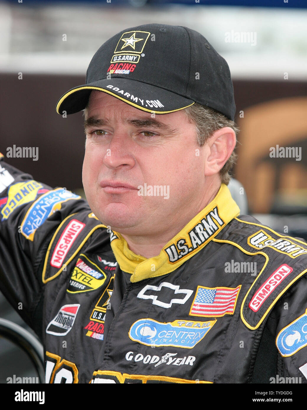 NASCAR Nextel Cup driver Joe Nemechek waits for practice, in the garage ...