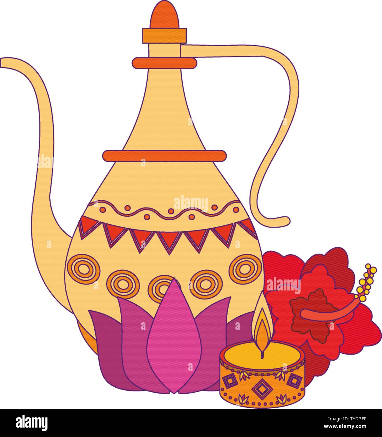 indian traditional teapot icon cartoon Stock Vector Image & Art - Alamy