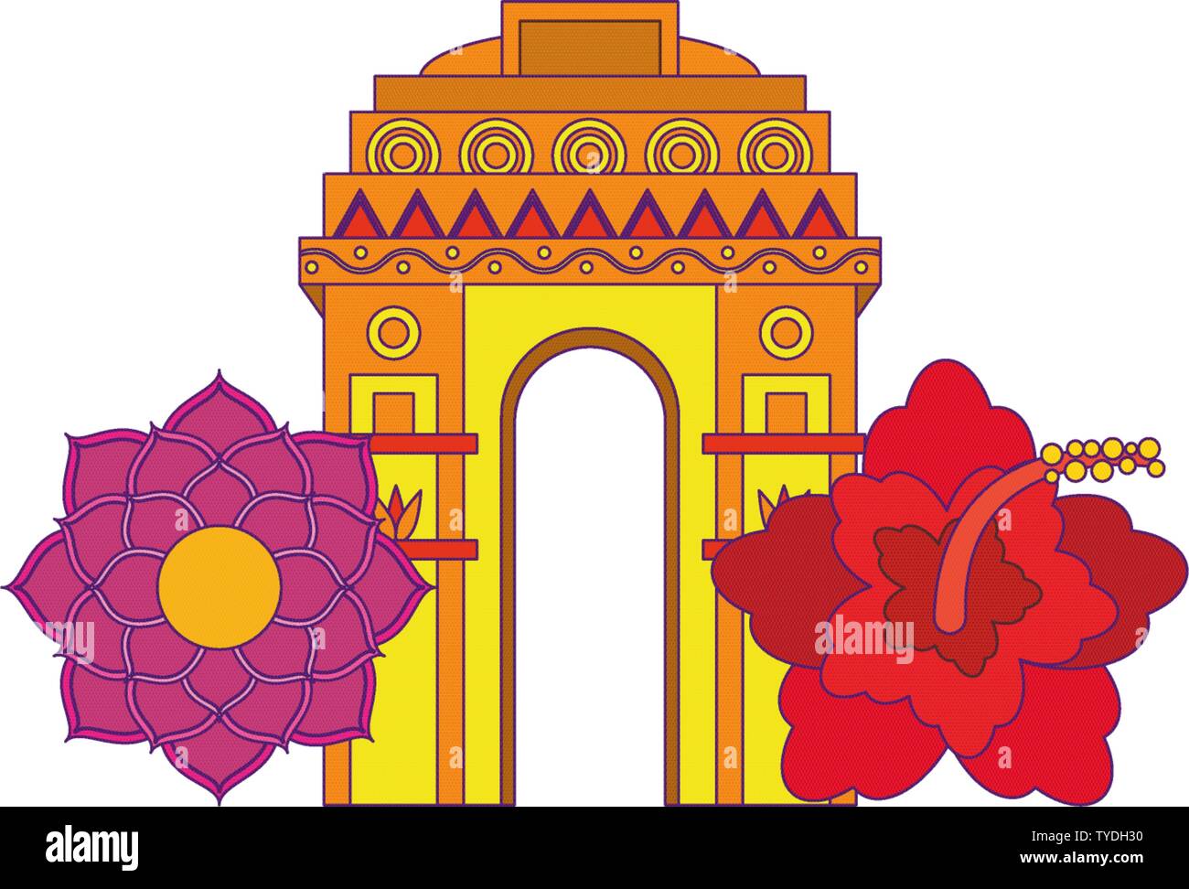 indian building monuments icon cartoon Stock Vector Image & Art - Alamy