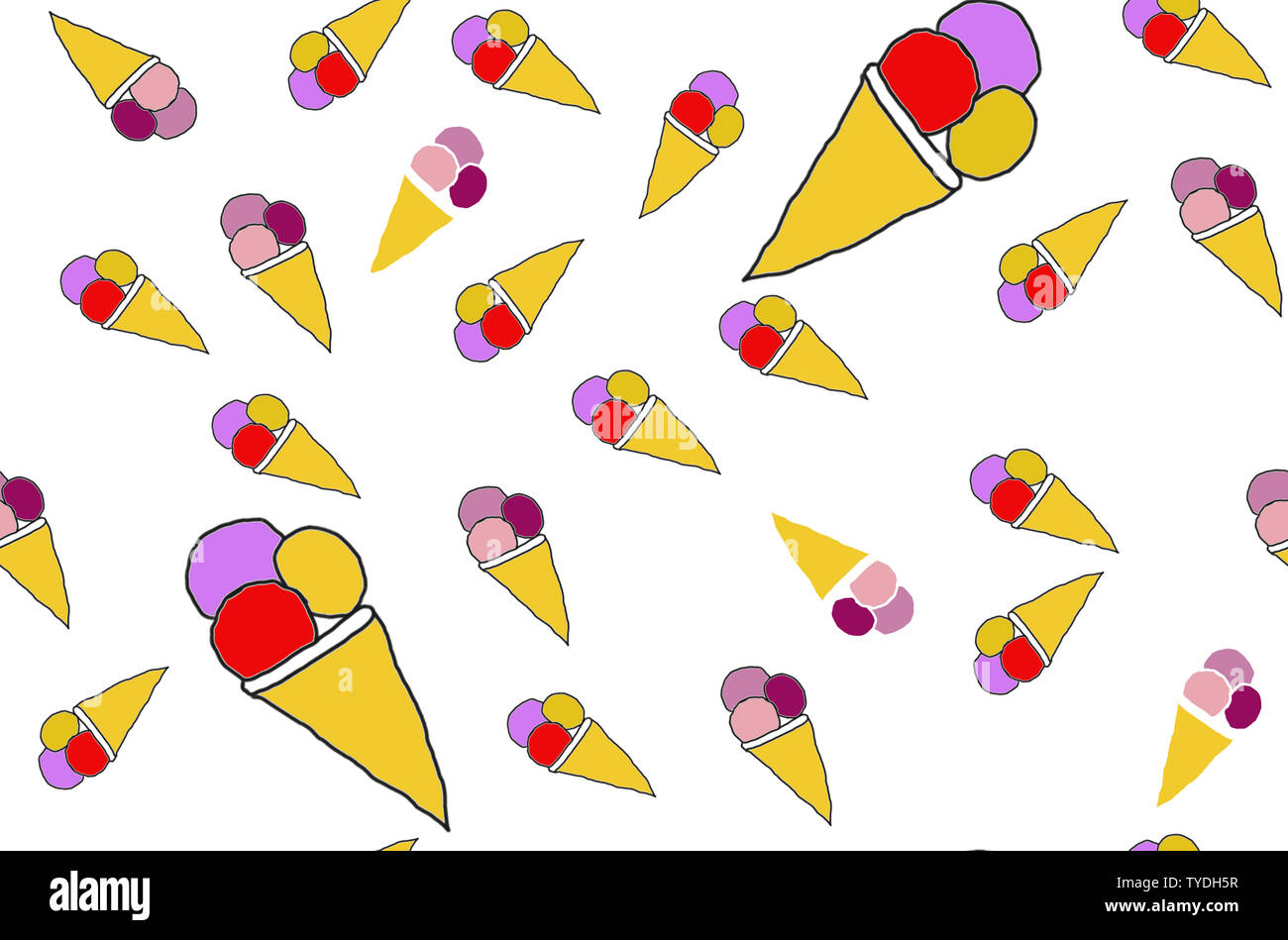 Sweet ice cream seamless pattern summer design for ad. Good for ...