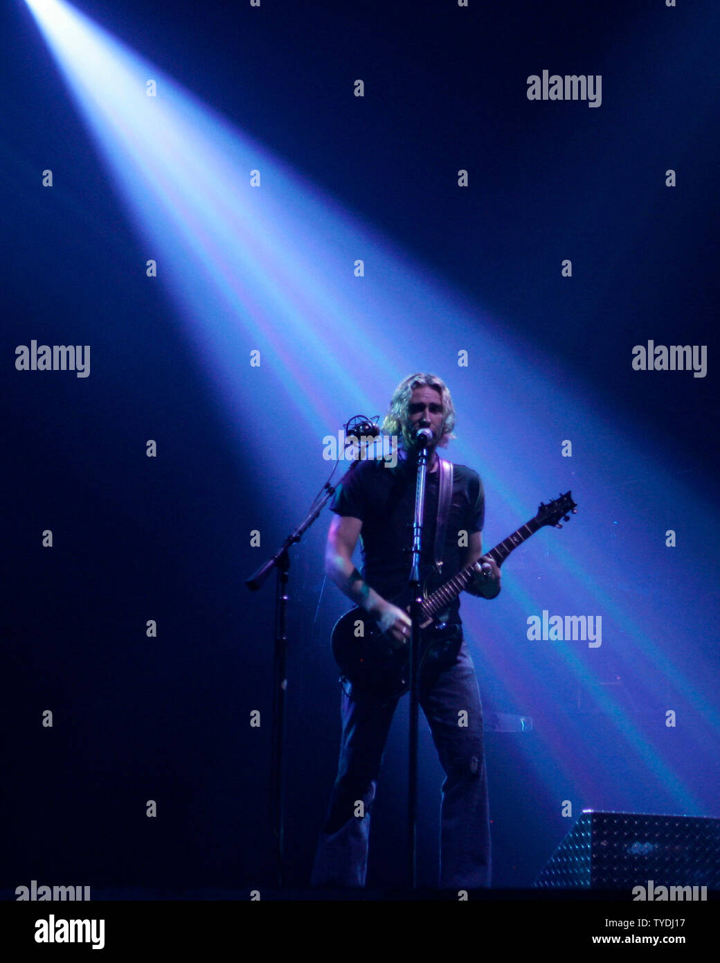 Chad Krueger with Nickelback performs in concert at the Seminole Hard ...
