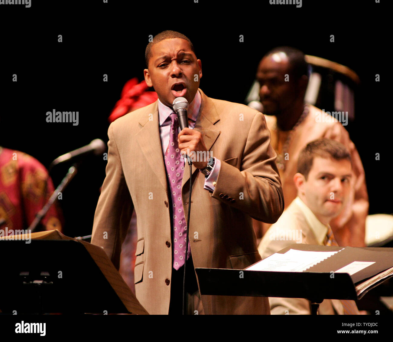 Wynton Marsalis performs with, and conducts the Lincoln Center Jazz ...