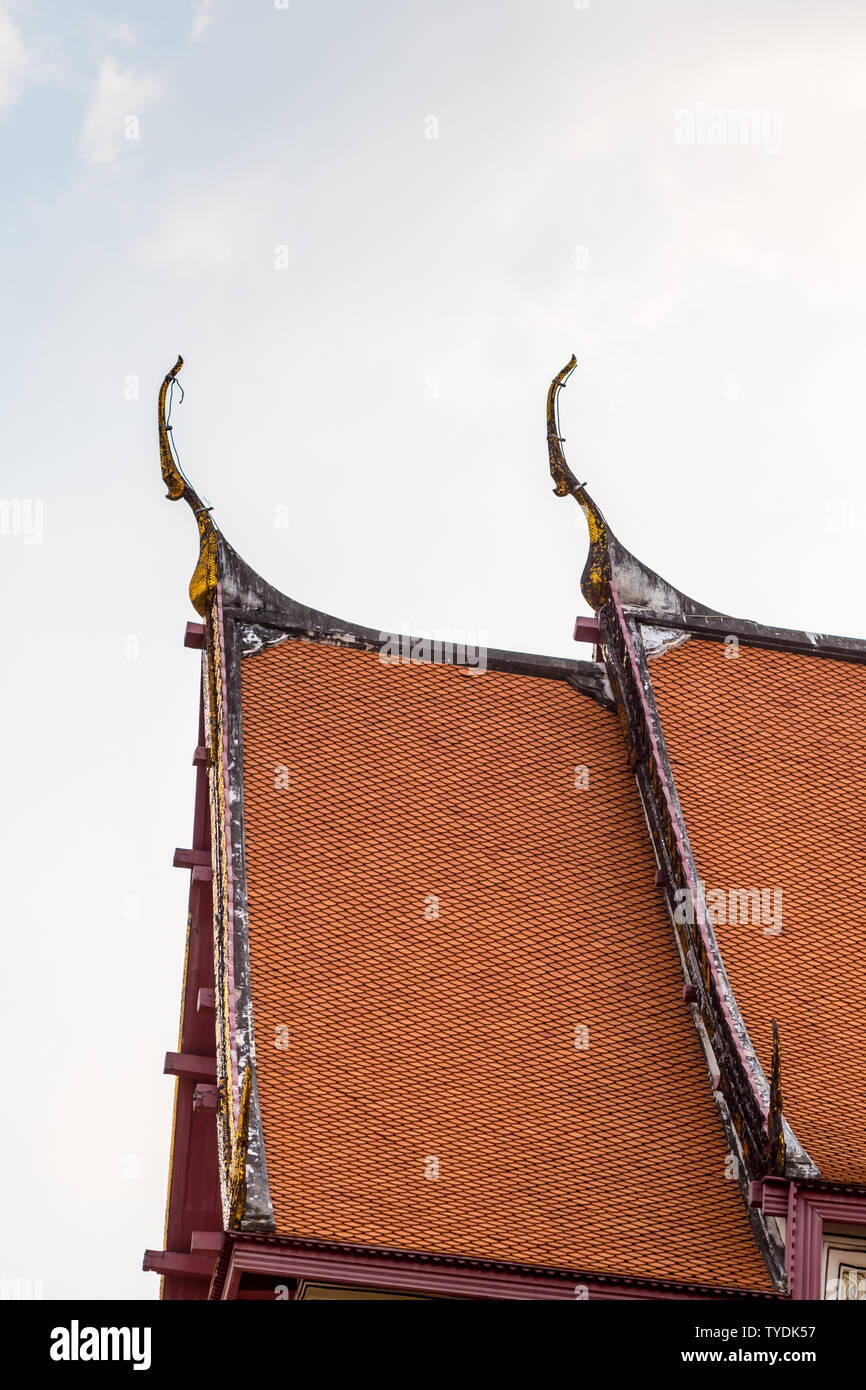 Gable apex, The ornamental roof point (Chua Fah) on the gable of the ...
