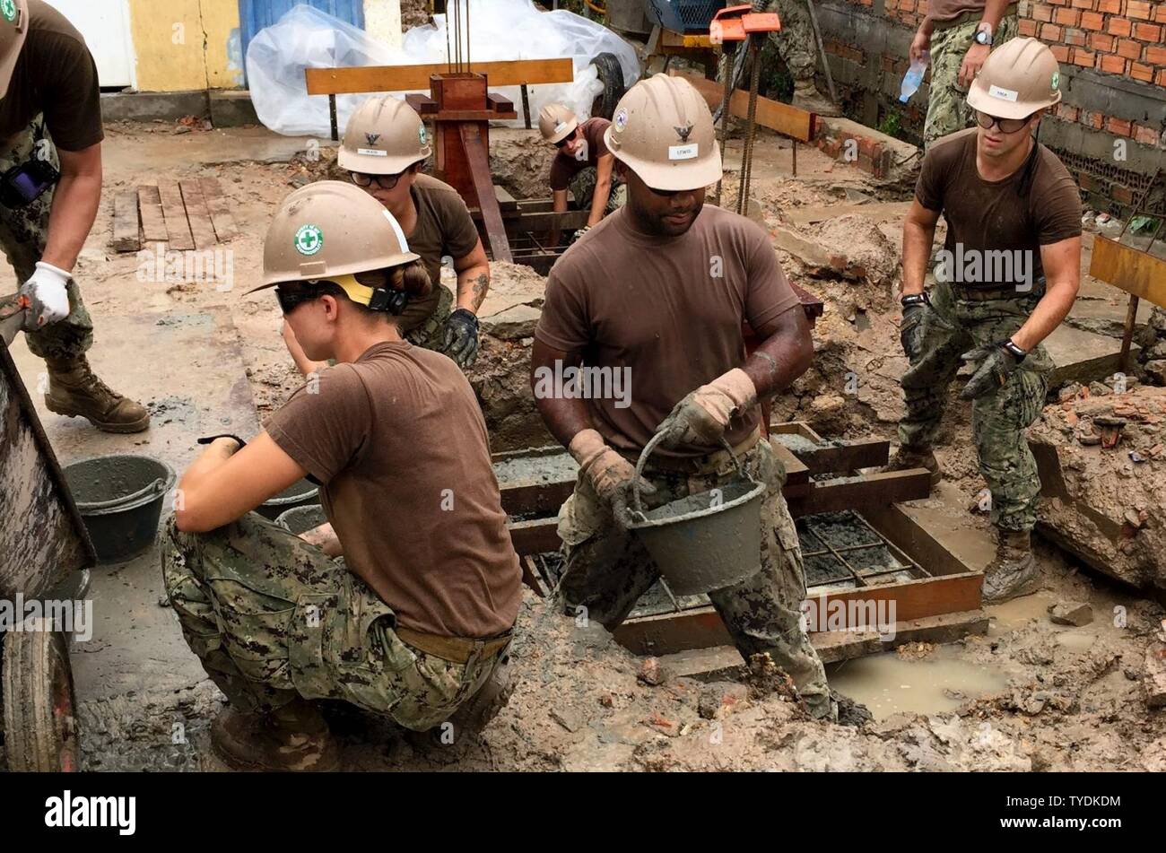 KRAU KOL, Cambodia (Nov. 2, 2016) From left to right, Petty Officer 3rd ...