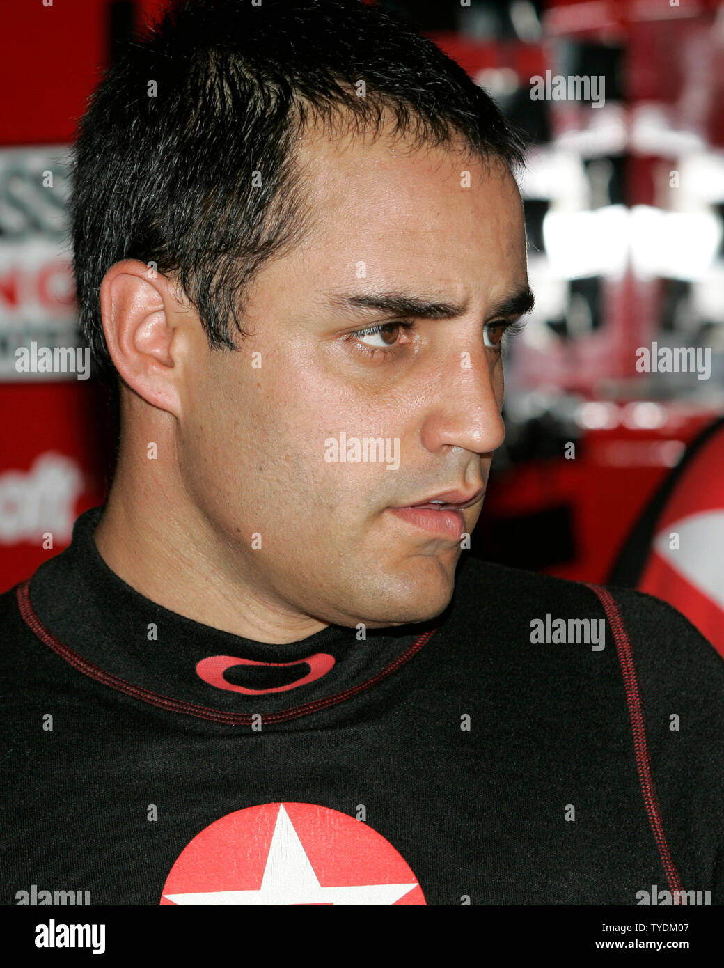 Juan Pablo Montoya of F1 racing fame, prepares to run in the NASCAR ...